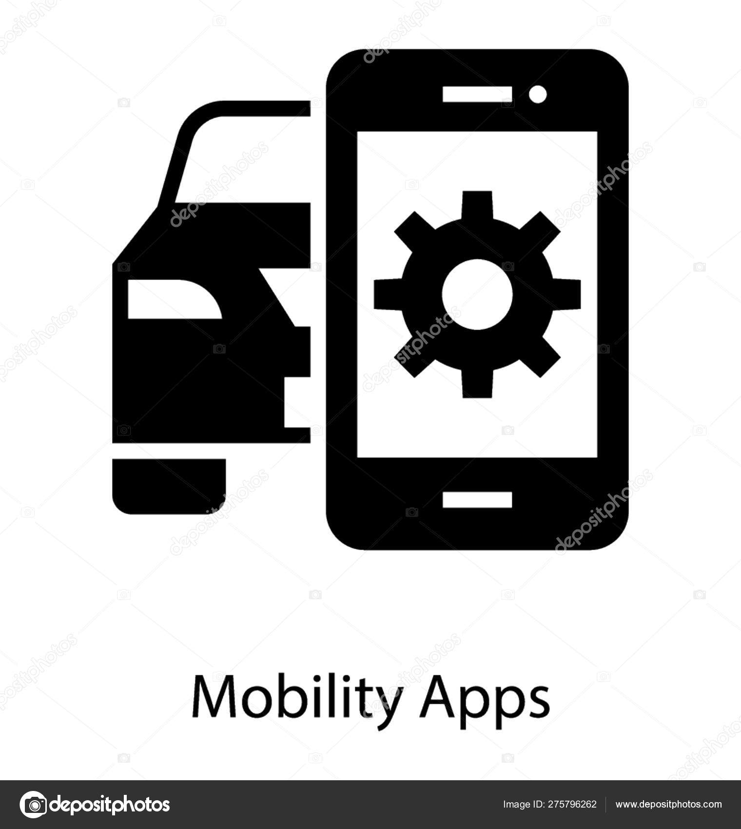 Car Mobility App Glyph Design Icon Stock Vector by ©vectorspoint #275796262