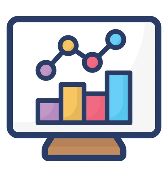 Project Analysis Flat Icon Business Presentation Stock Vector by ...