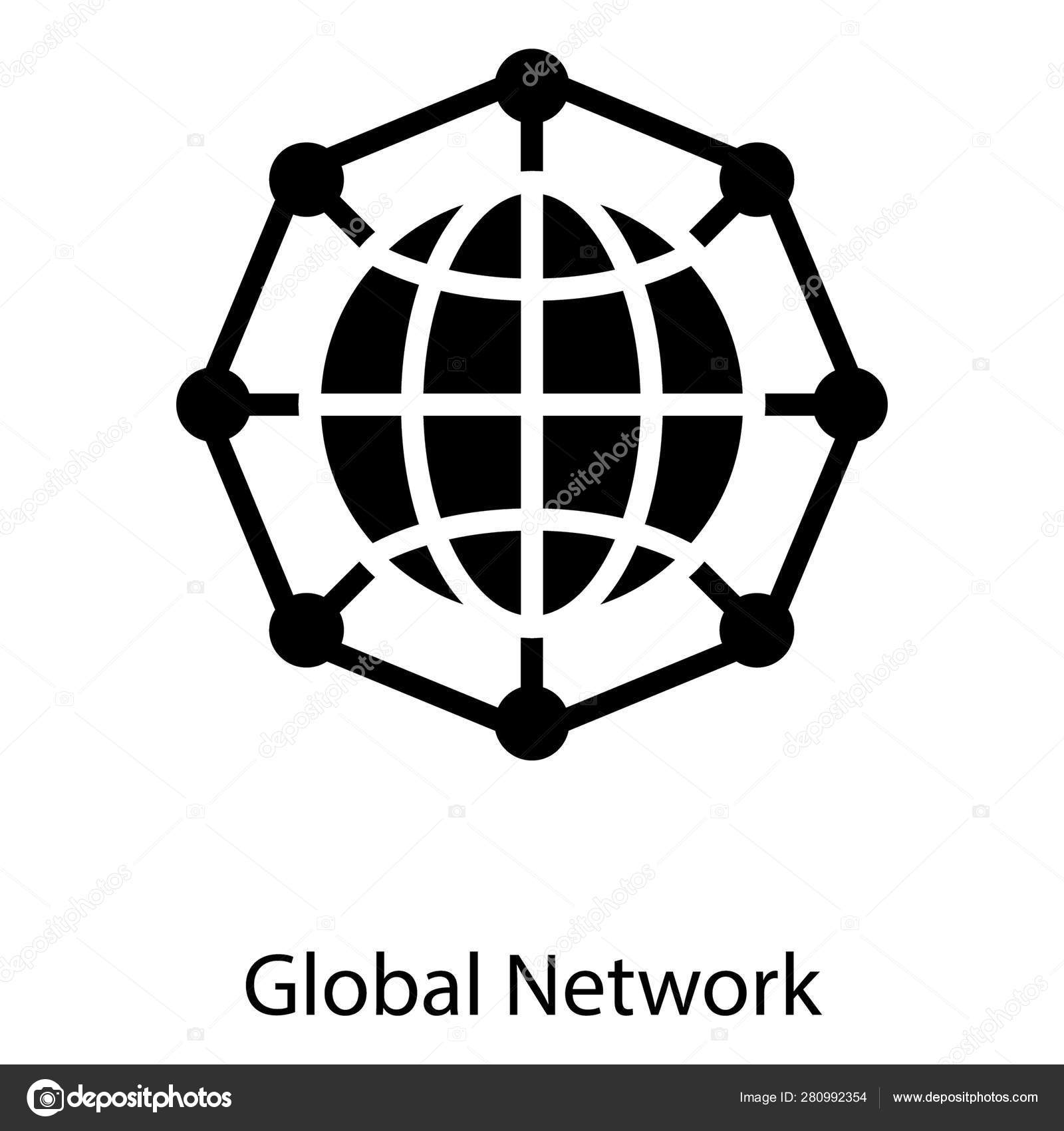 Global Network Communication Solid Vector Stock Vector by ©vectorspoint ...
