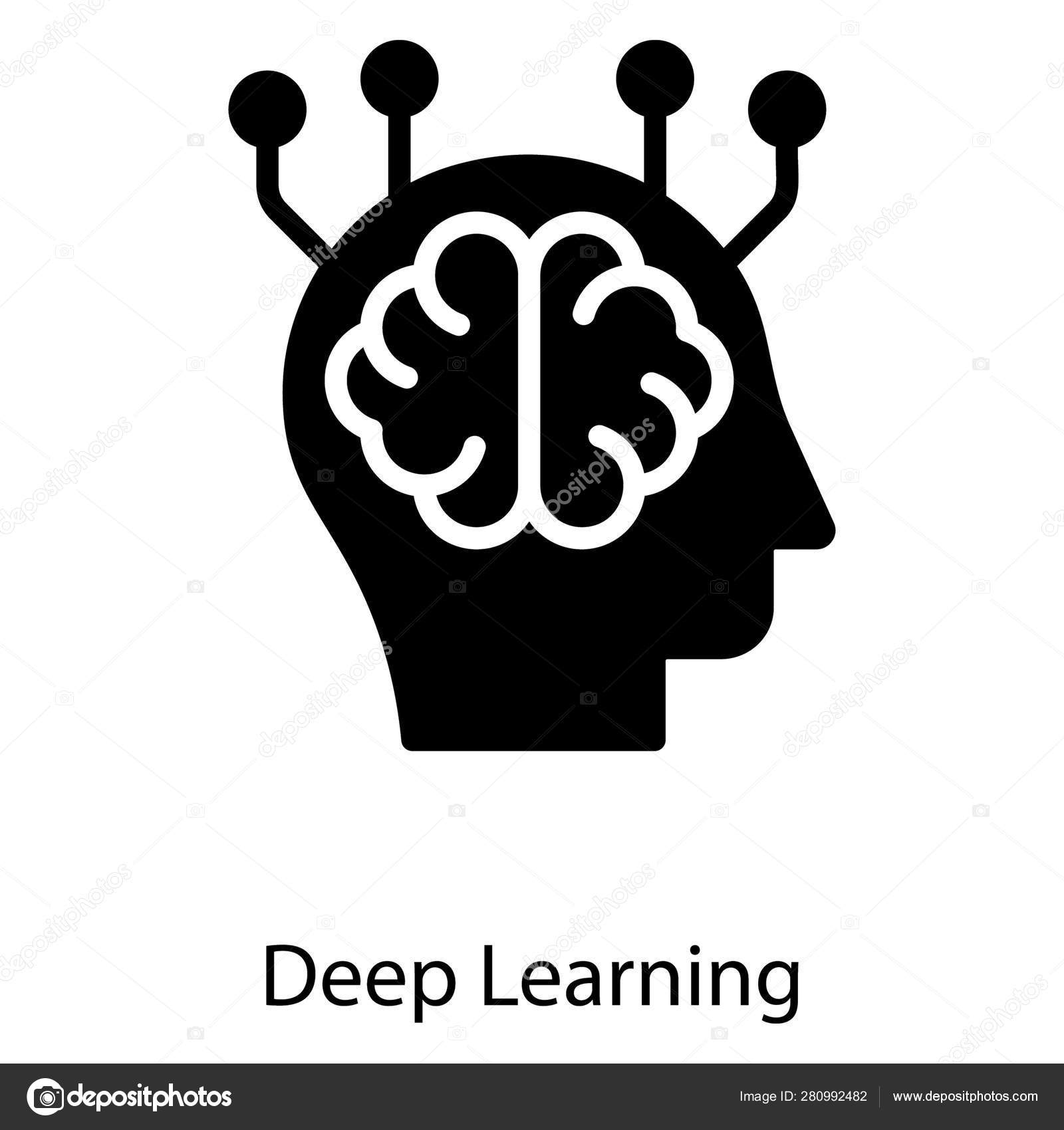 Solid Design Brain Simulation Vector Stock Vector Image by ...