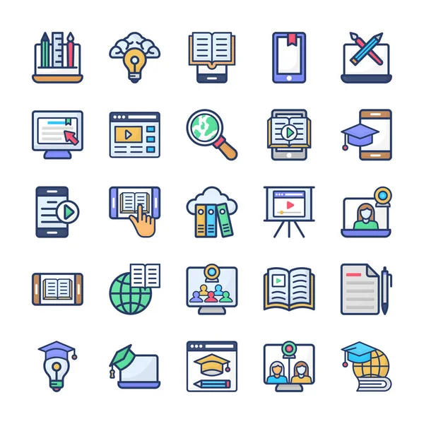 Online learning flat Vector Art Stock Images | Depositphotos