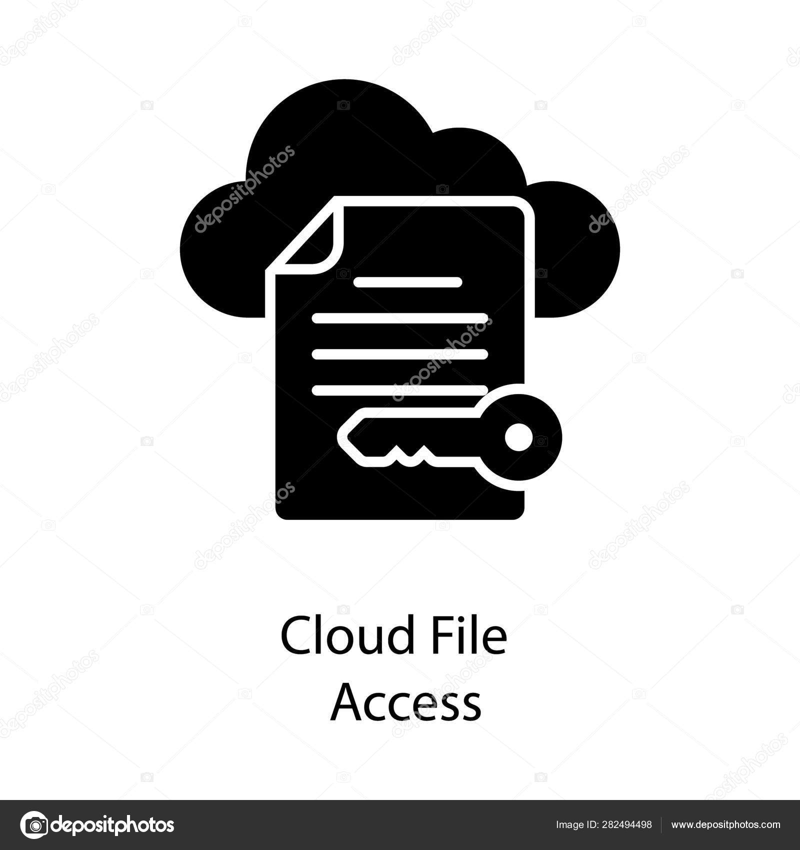 Cloud File Access Solid Design Stock Vector Image by ©vectorspoint ...