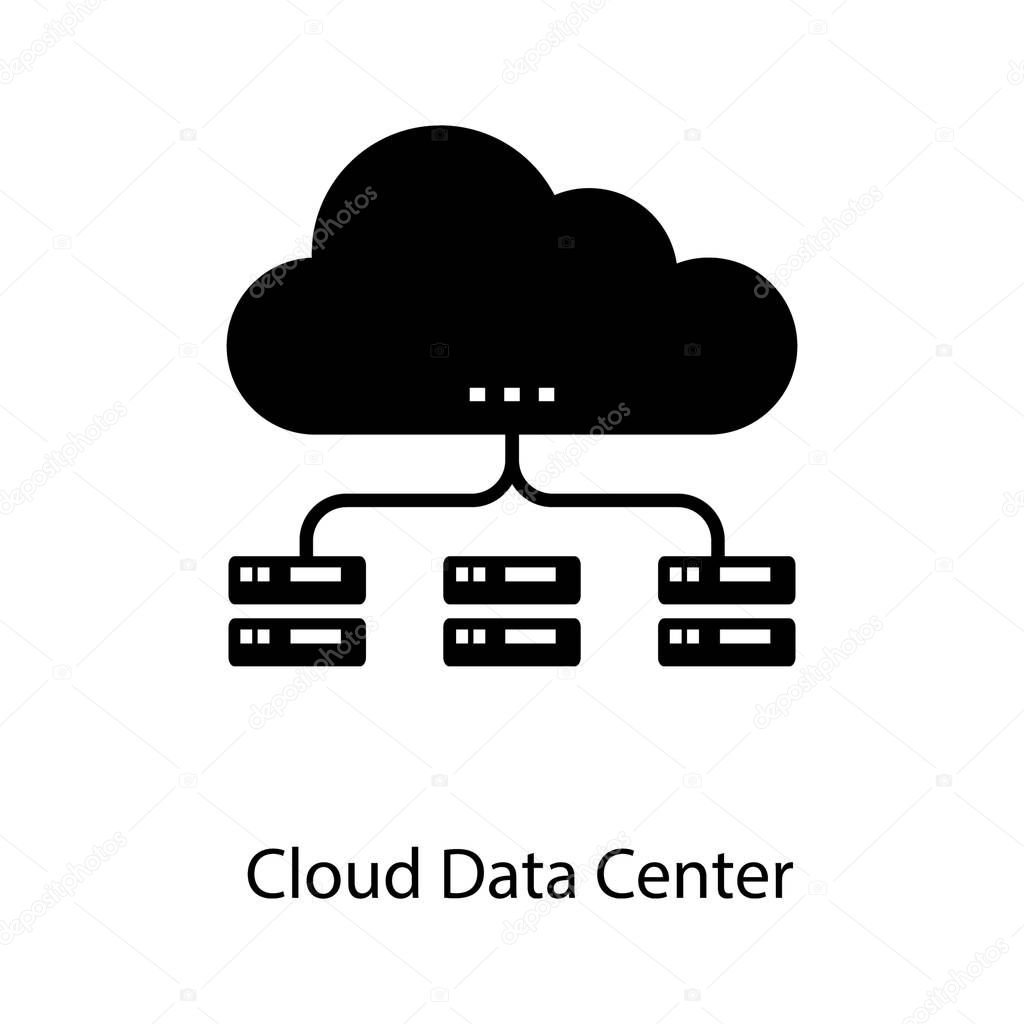 Solid icon of cloud datacenter #282494814 - Larastock