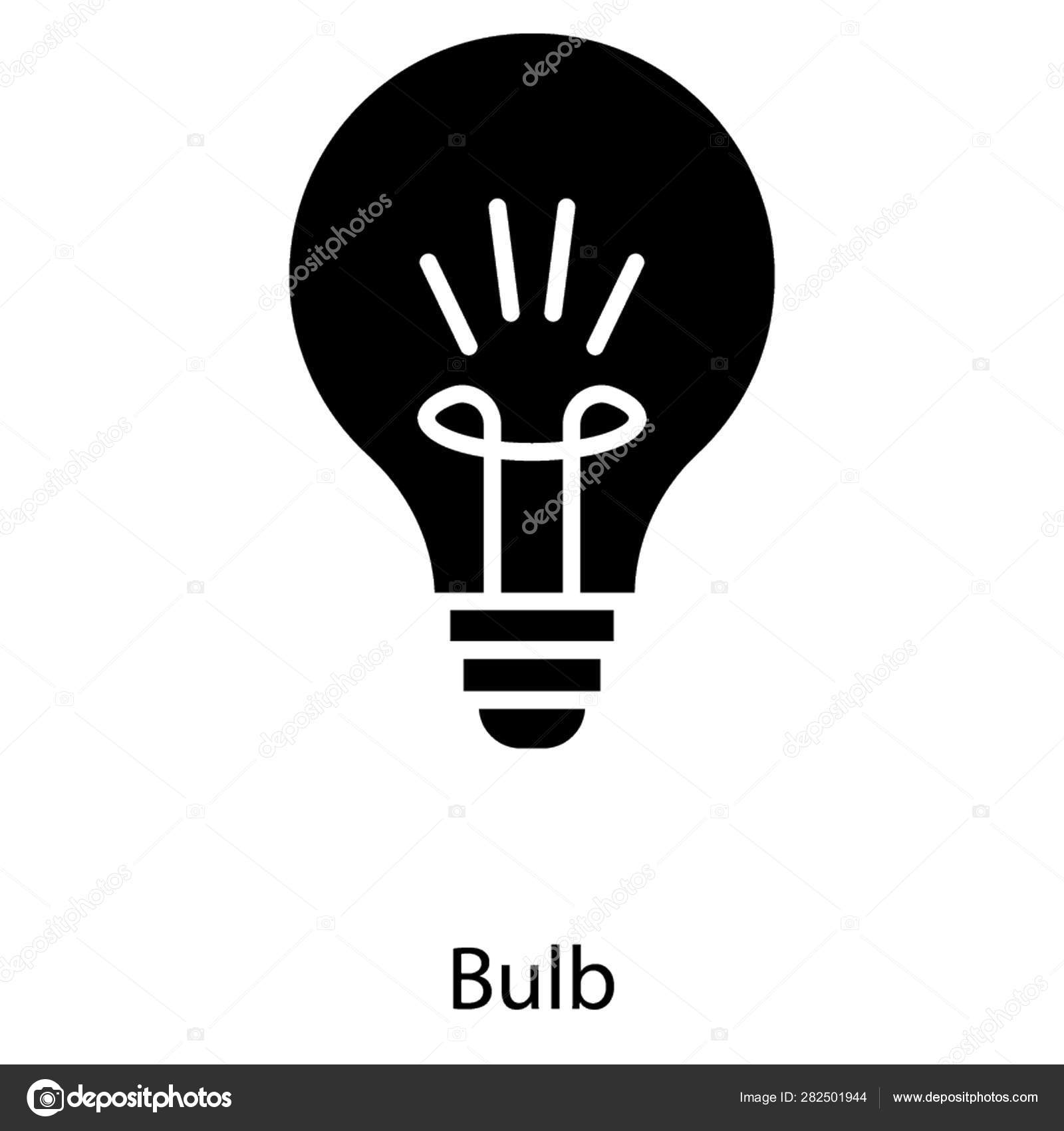 Bulb Icon Isolated White Background Stock Vector by ©vectorspoint 282501944