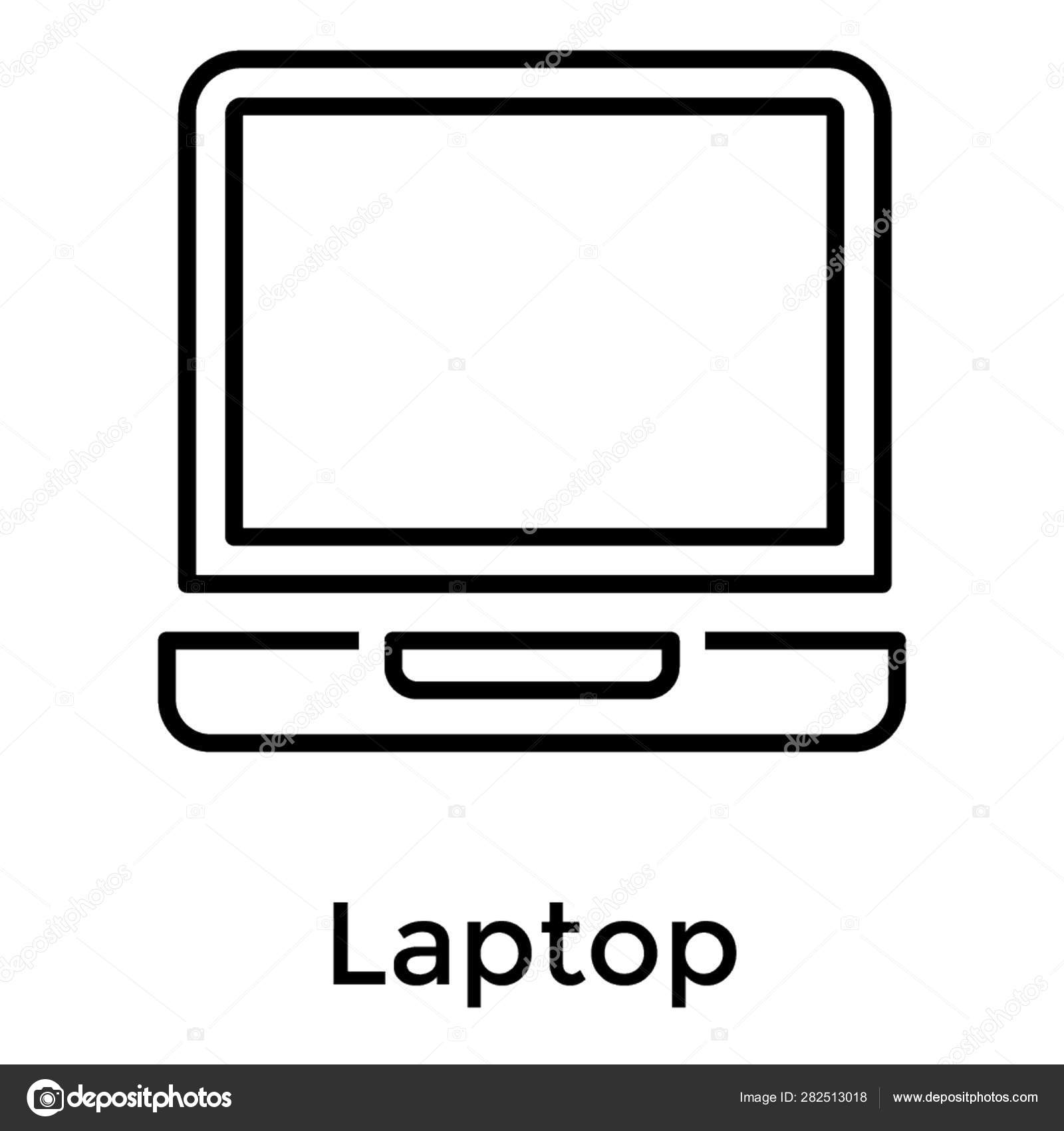 Laptop Icon Line Design Stock Vector by ©vectorspoint 282513018