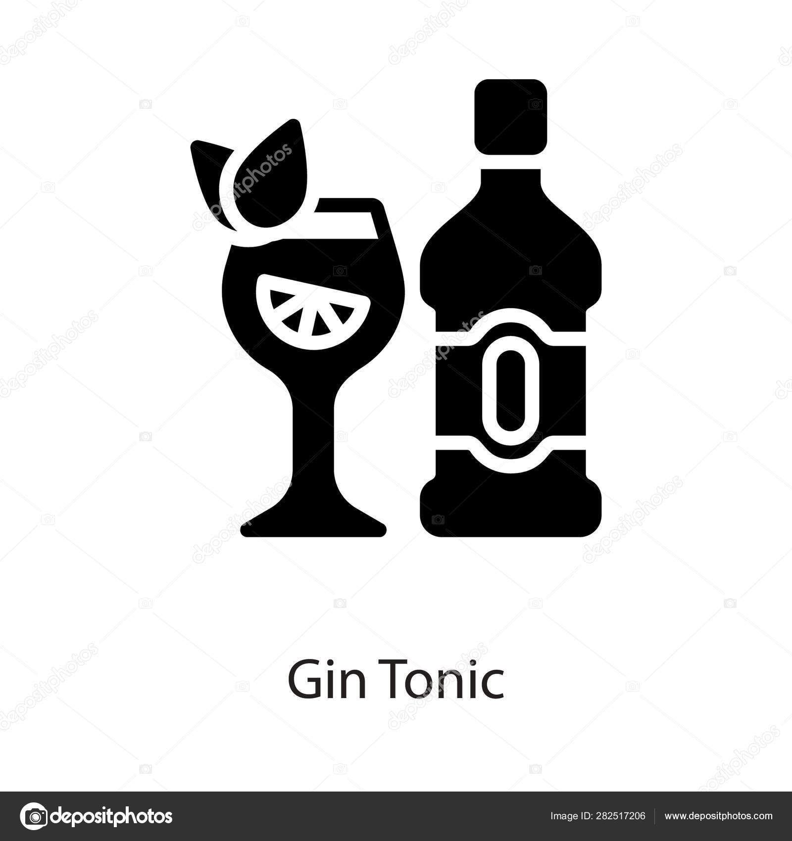 Gin Tonic Icon Glyph Design — Stock Vector © vectorspoint #282517206