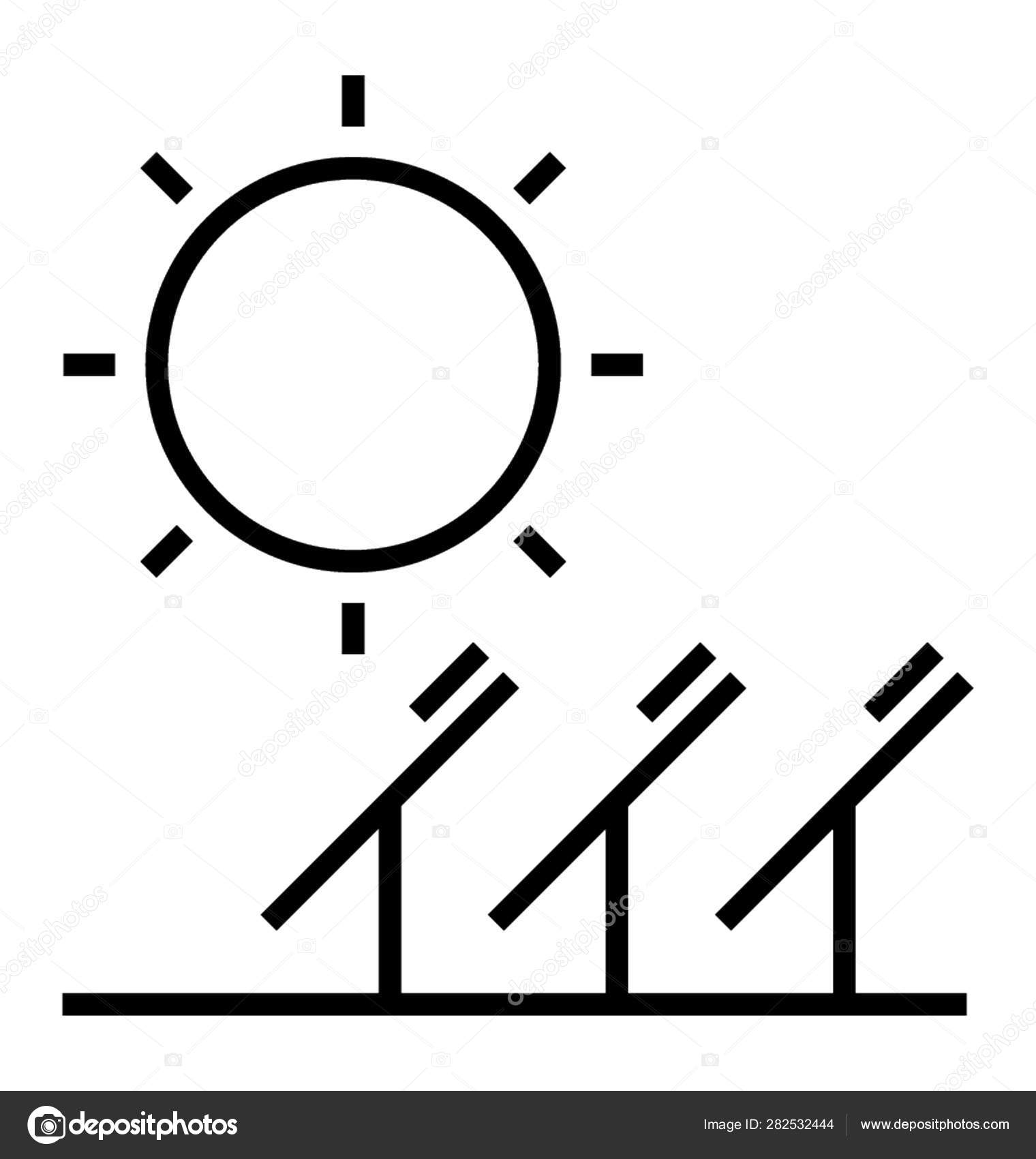 Icon Solar Light Line Design Stock Vector Image by ©vectorspoint #282532444