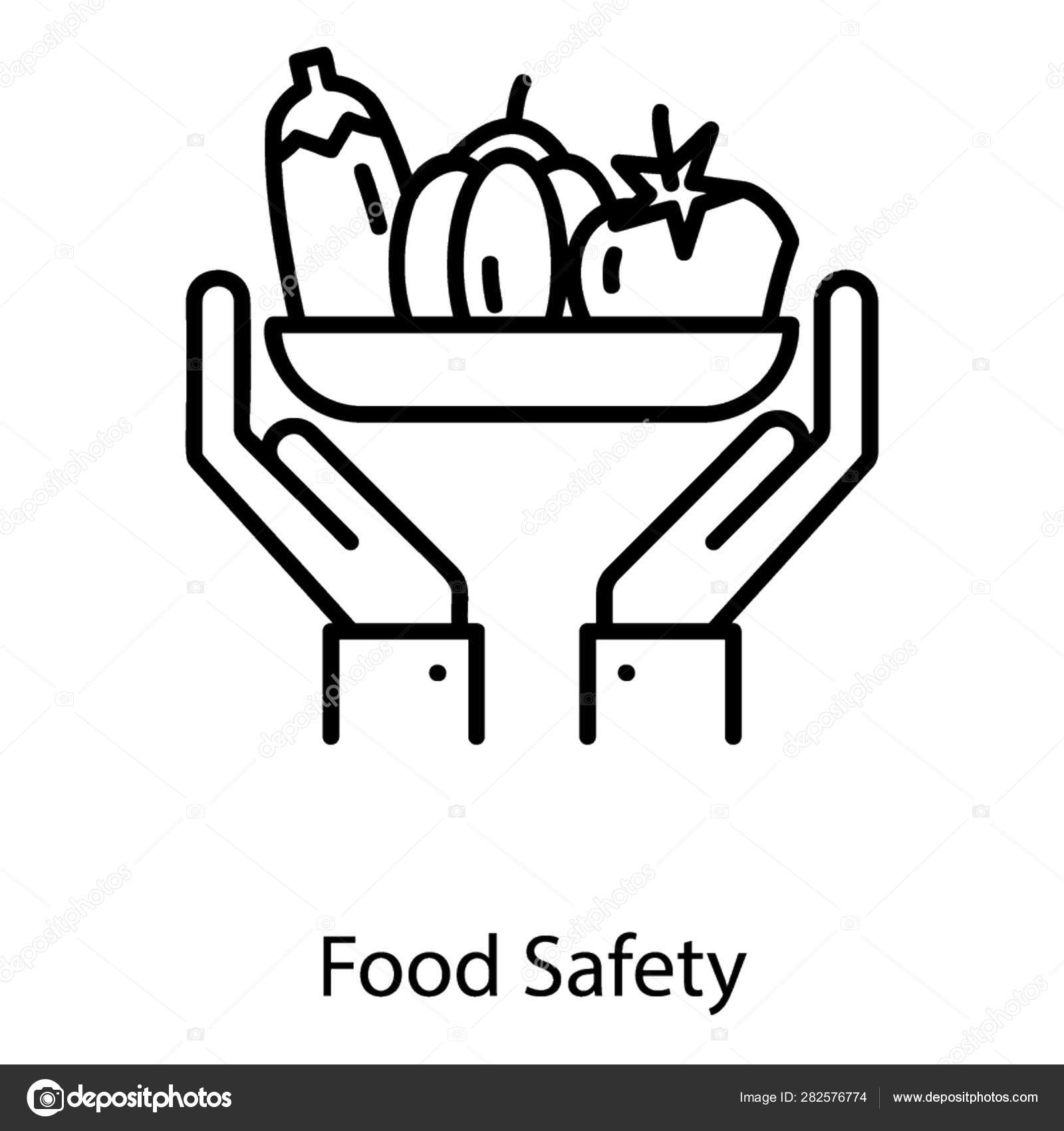Food Safety Vector Line Design Stock Vector by ©vectorspoint 282576774
