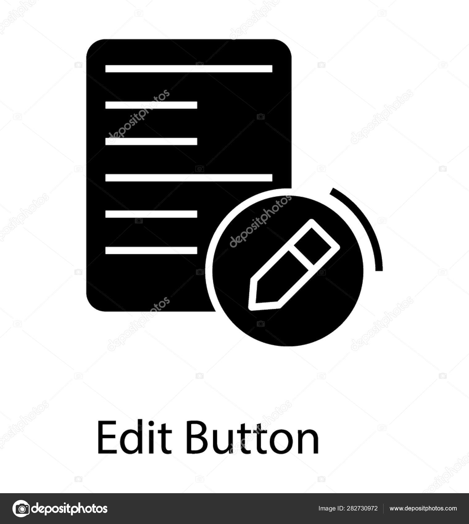 Edit Button Icon In Black