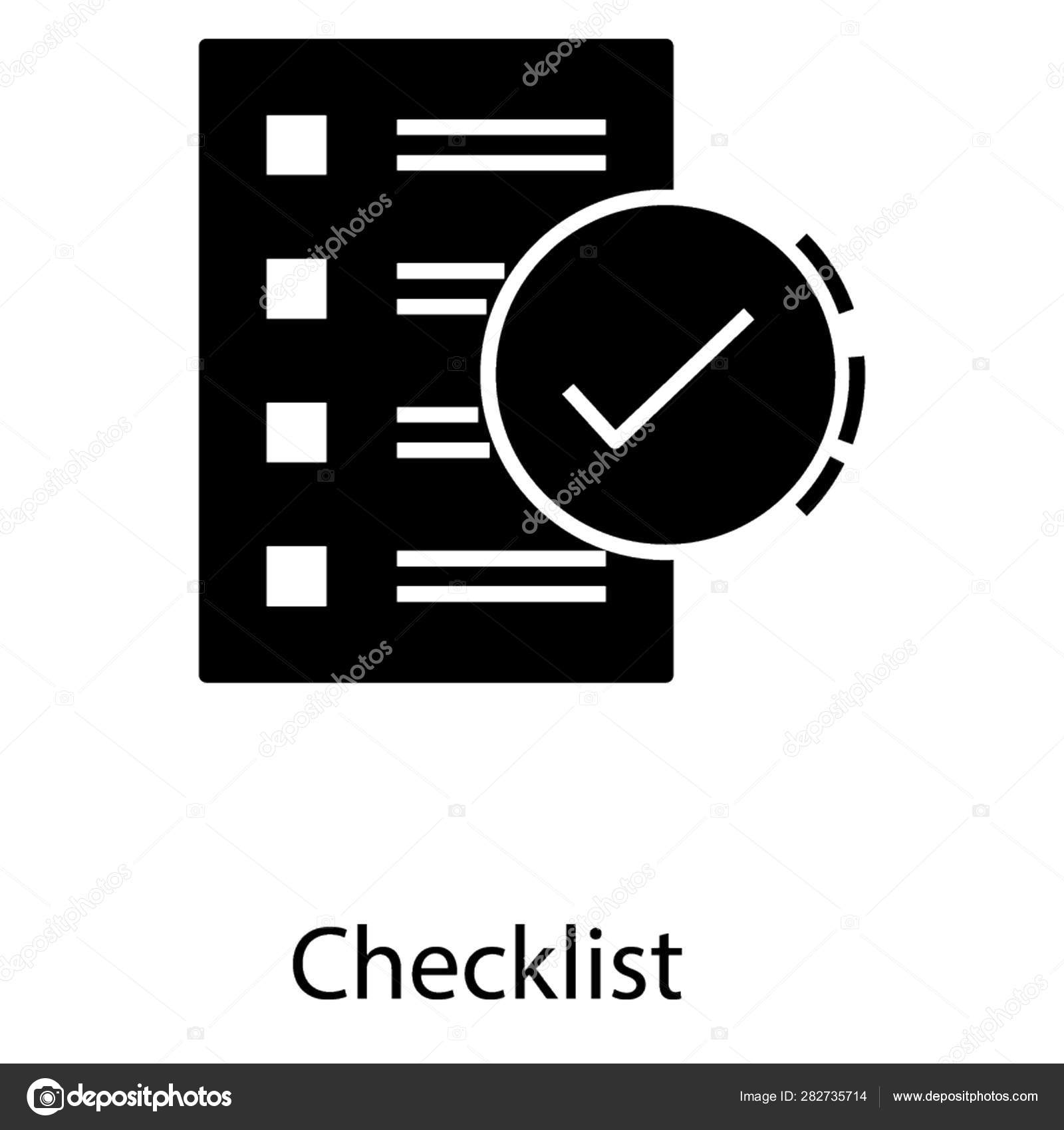 Checklist Isolated White Background Stock Vector by ©vectorspoint 282735714