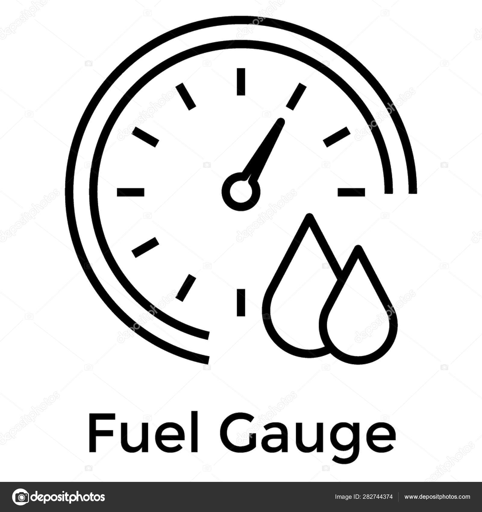 Vector Indicador Combustible Diseño Línea Vector de stock por ...