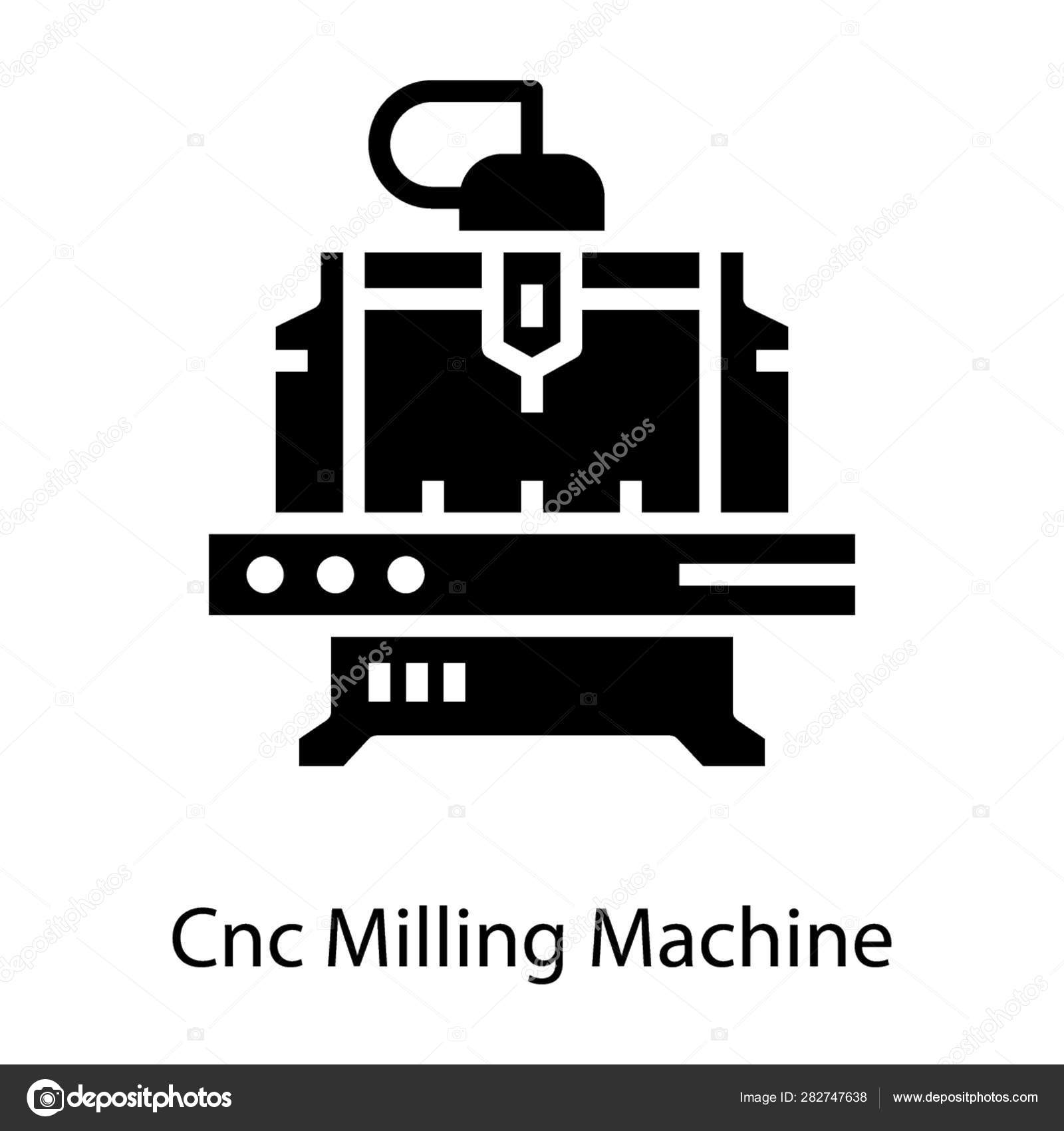 Cnc Milling Vector CNC Milling Machine Material Metalworking...