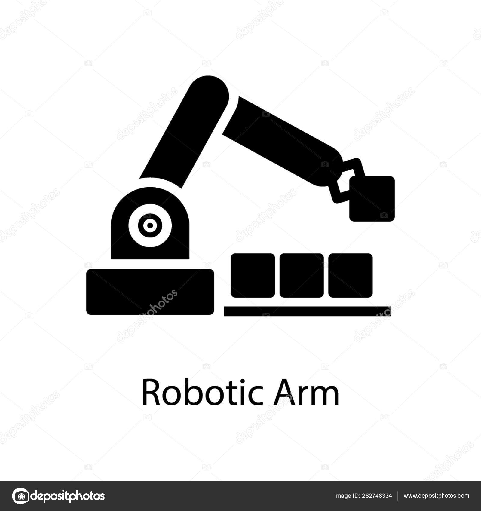 Icon Industrial Robotic Arm Stock Vector by ©vectorspoint 282748334