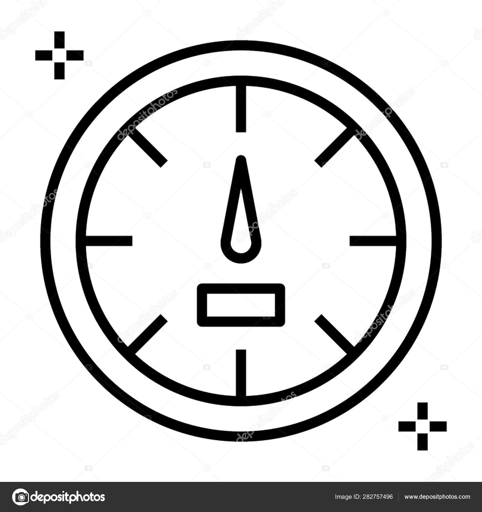 Speedometer Icon Line Design Stock Vector Image by ©vectorspoint #282757496