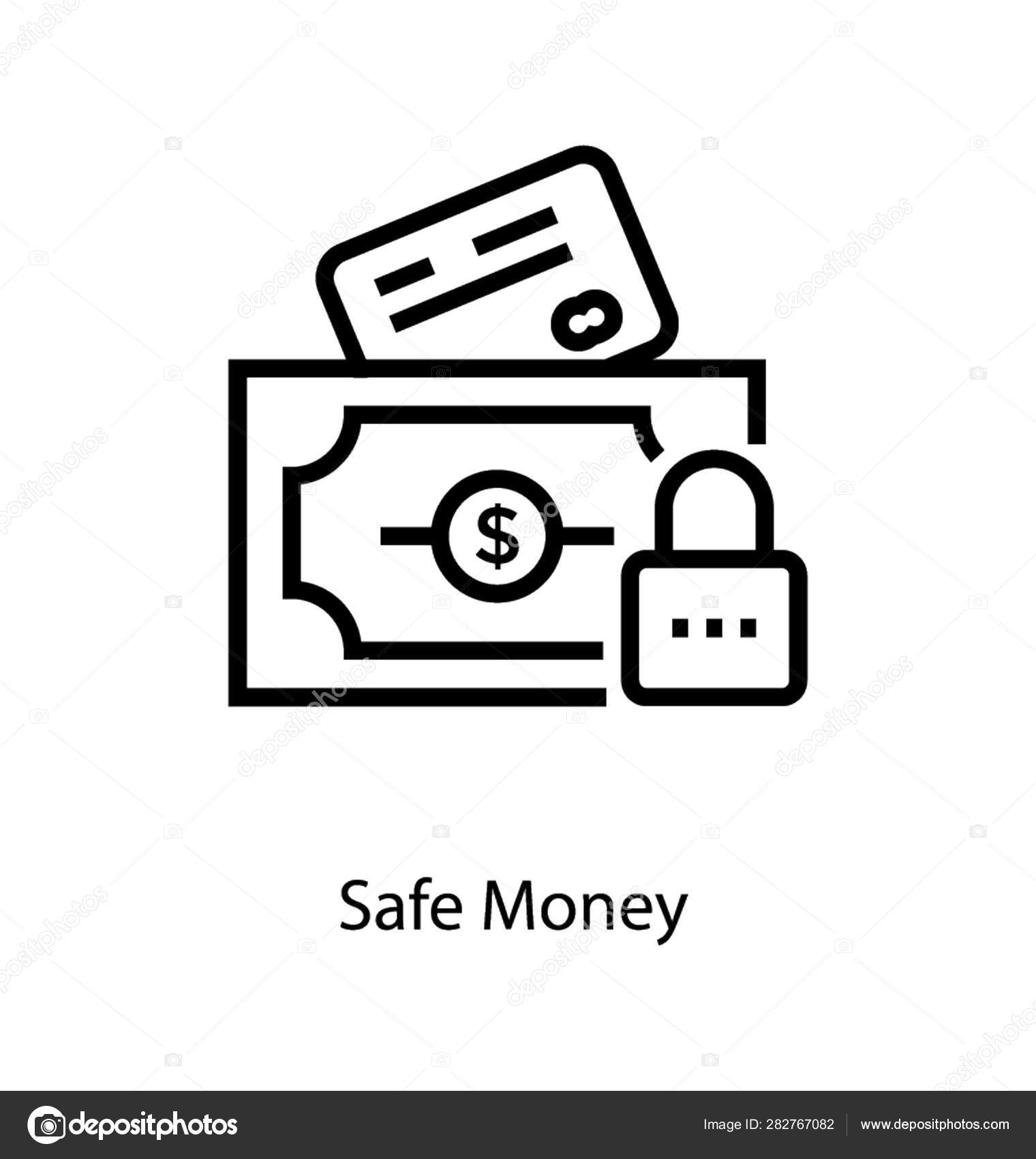 Icon Safe Money Line Design Stock Vector Image by ©vectorspoint #282767082