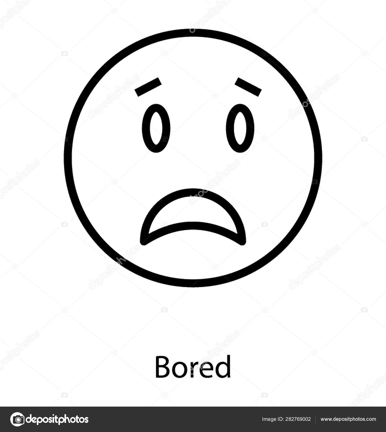 Bored Face Clip Art Black And White