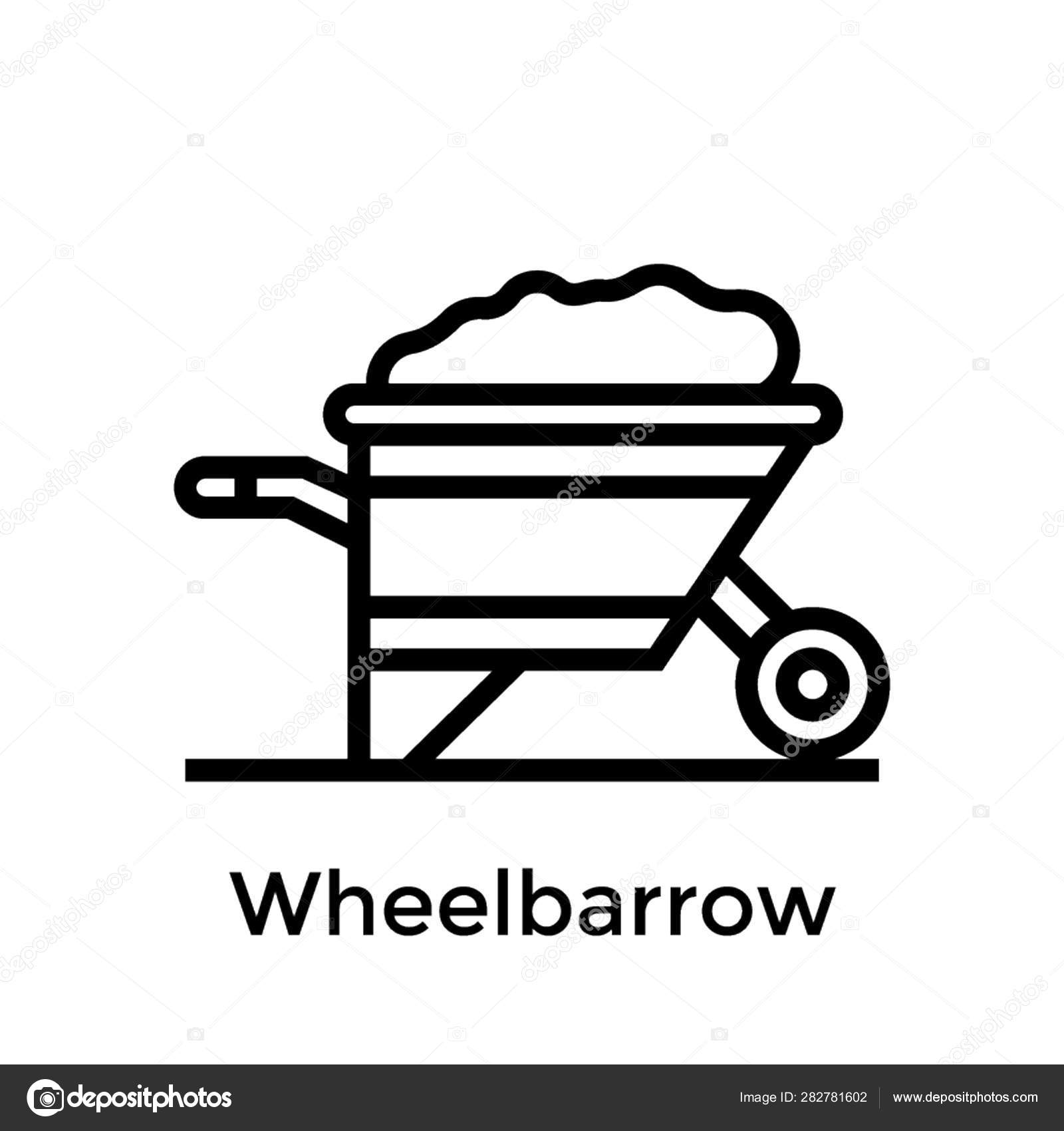 Wheelbarrow Icon Line Vector Design Stock Vector Image by ©vectorspoint ...