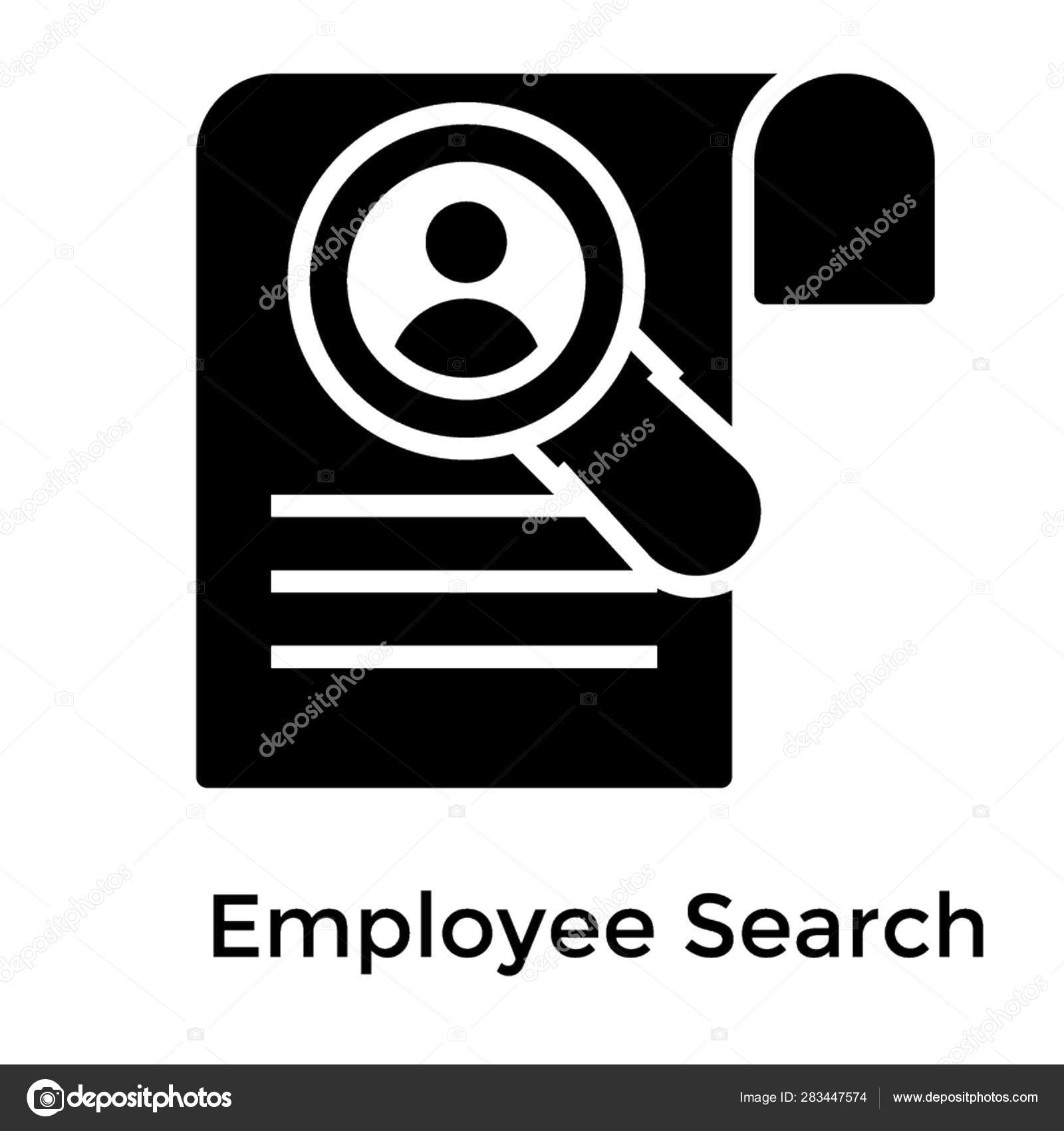Employee Search Design Filled Vector Stock Vector Image by ...