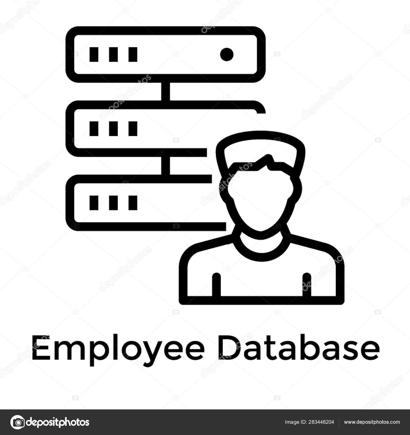 Diseño Icono Base Datos Empleados Vector de stock #283448204 de ©vectorspoint