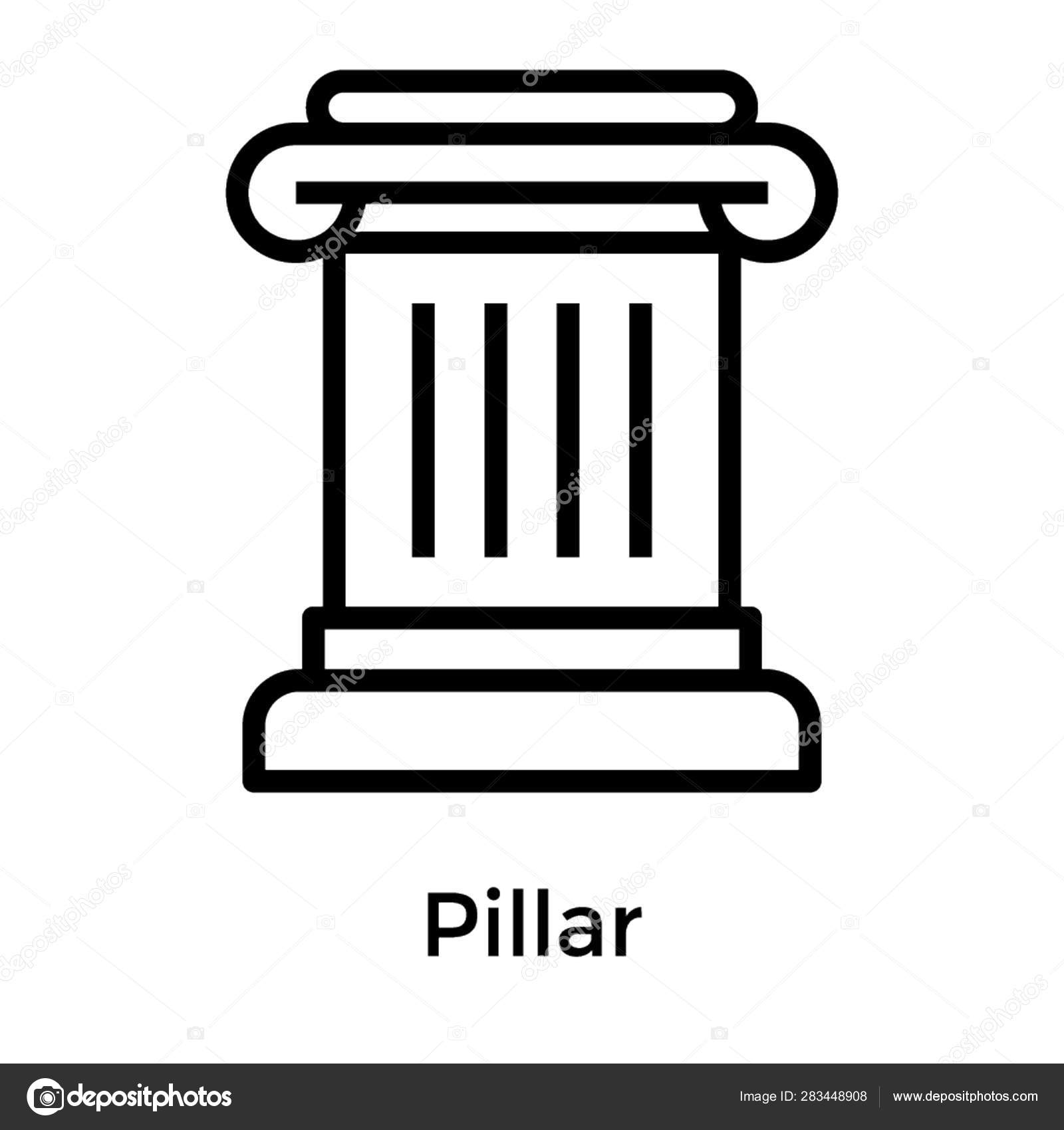 Pilar Vector Arquitectura Diseño Línea Vector de stock #283448908 de ...