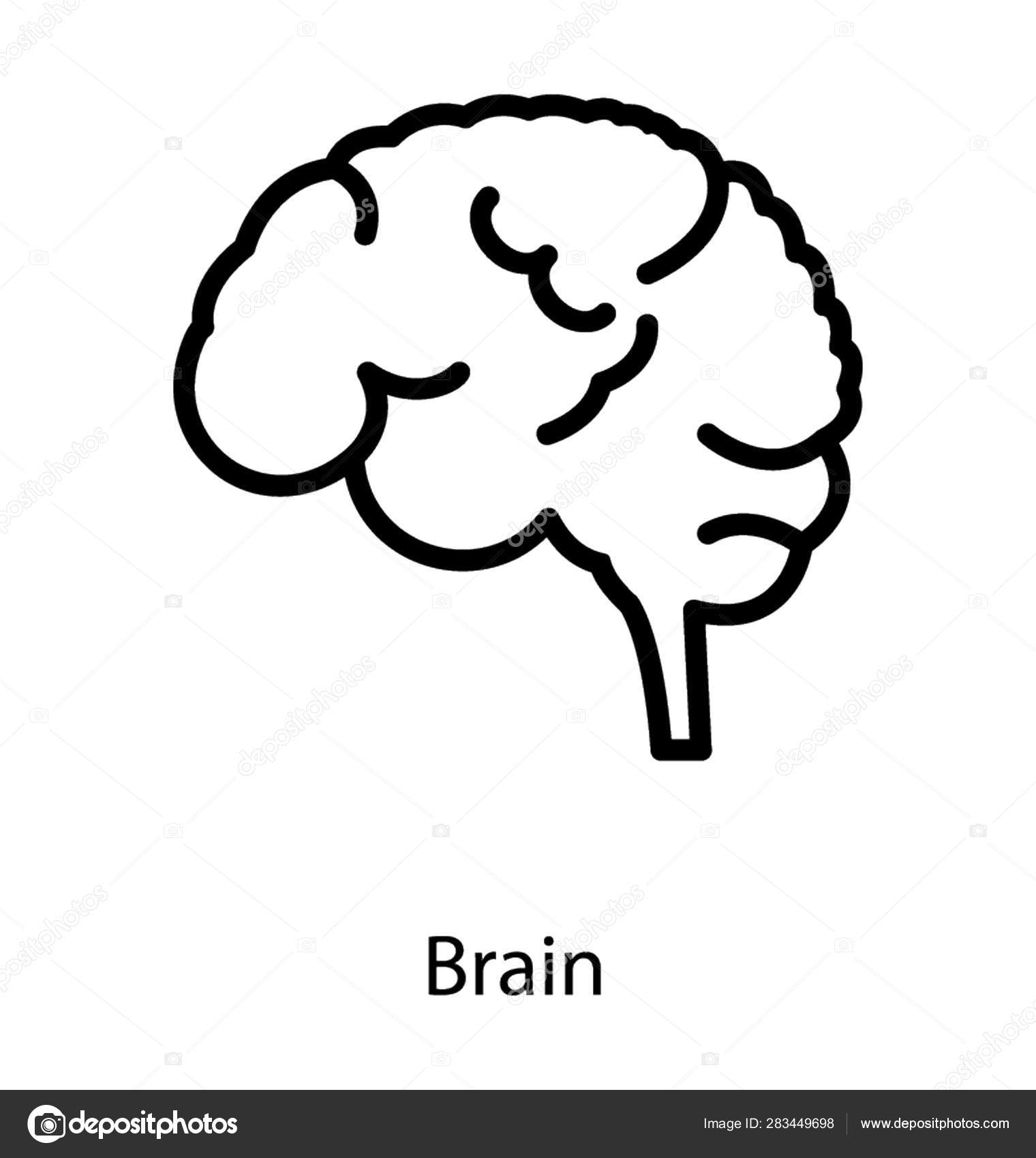 Human Brain Neural Structure Line Icon Stock Vector Image by ...