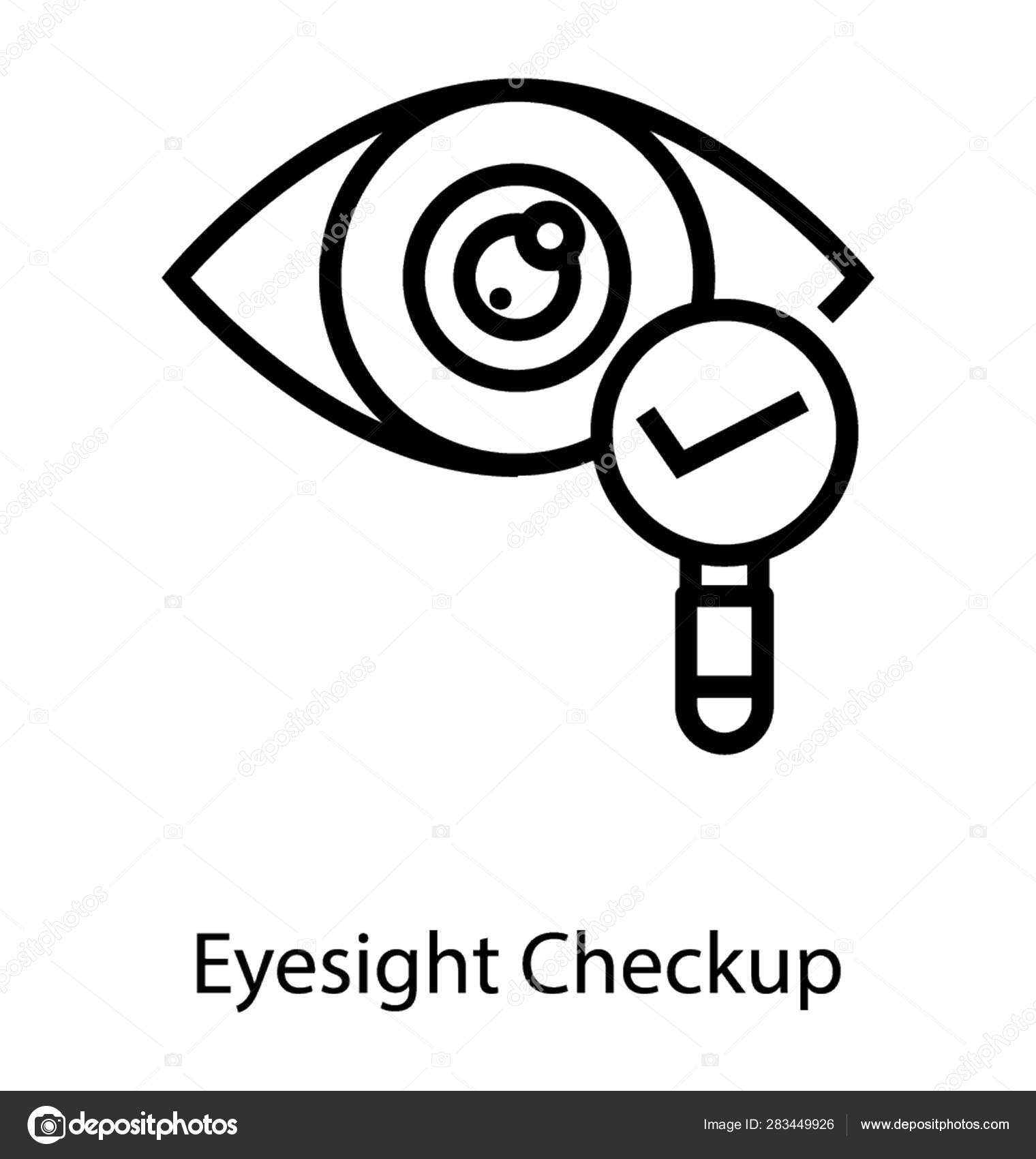 Eyesight Check Isolated White Background — Stock Vector © vectorspoint ...