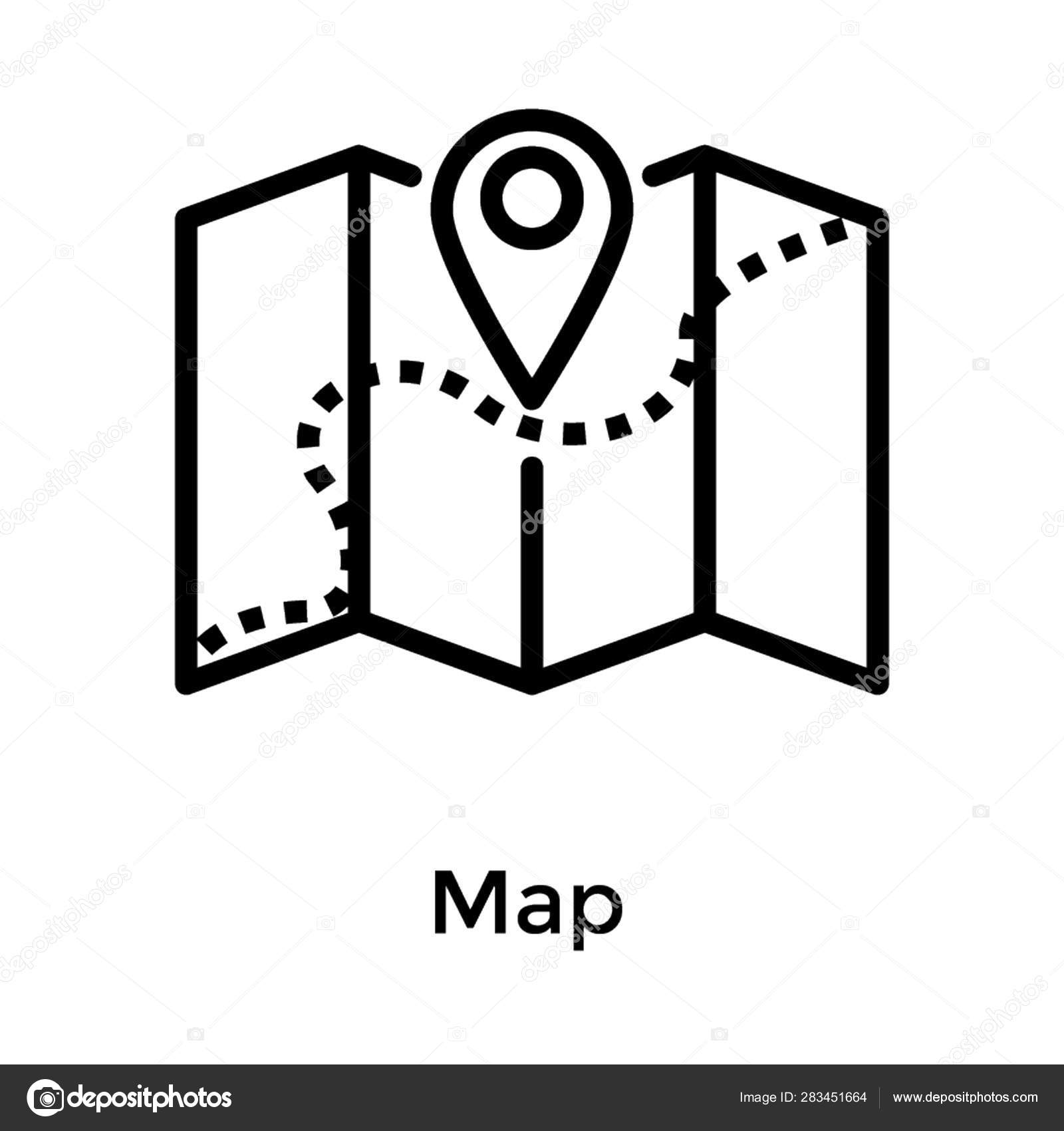Line Destination Map Vector Design Stock Vector by ©vectorspoint 283451664