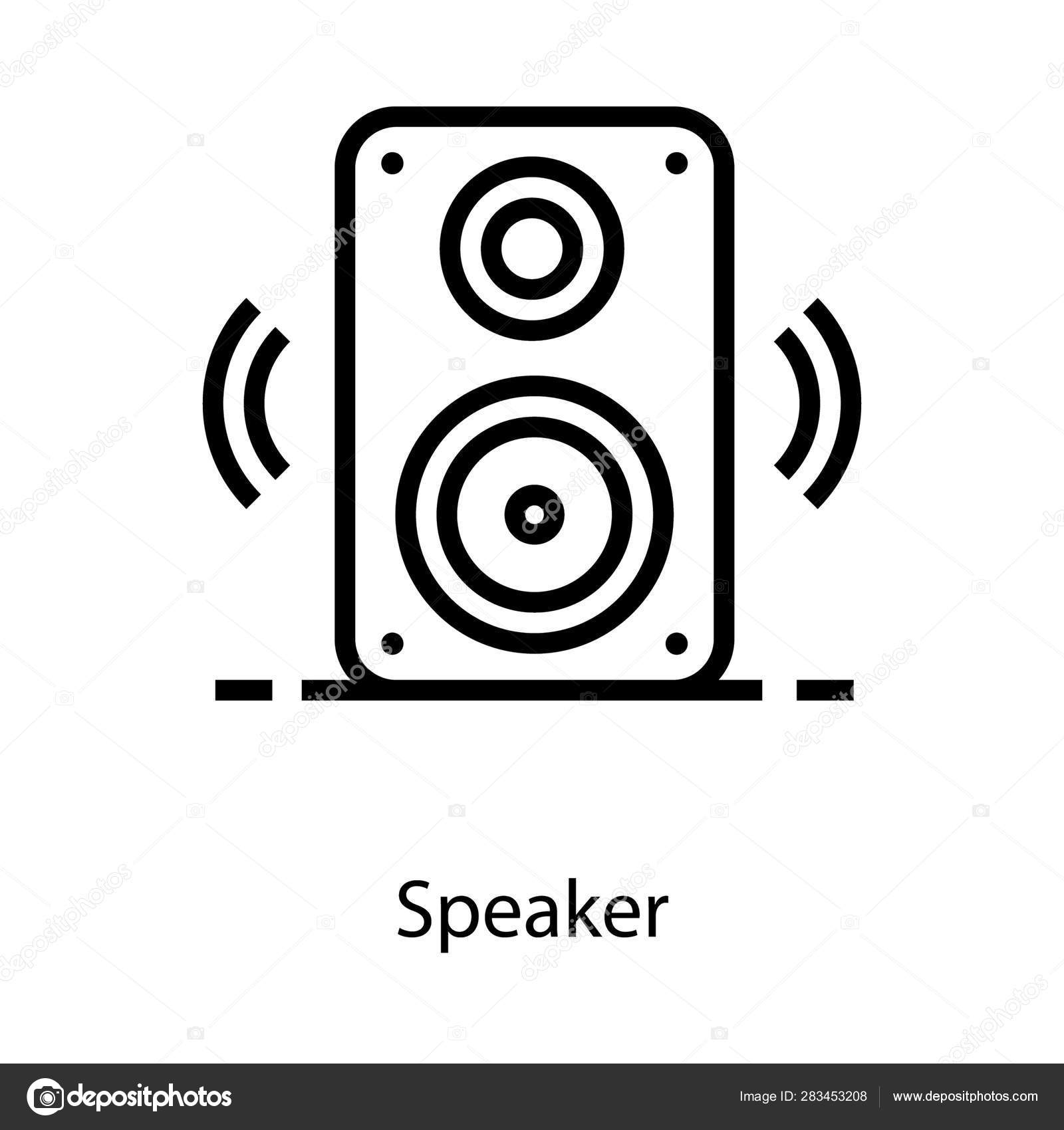 Electronic Volume Speaker Line Design Stock Vector by ©vectorspoint ...