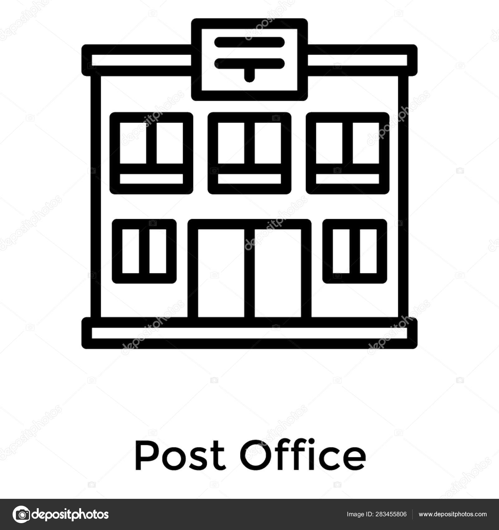 Post Office Icon Line Design Stock Vector by ©vectorspoint 283455806