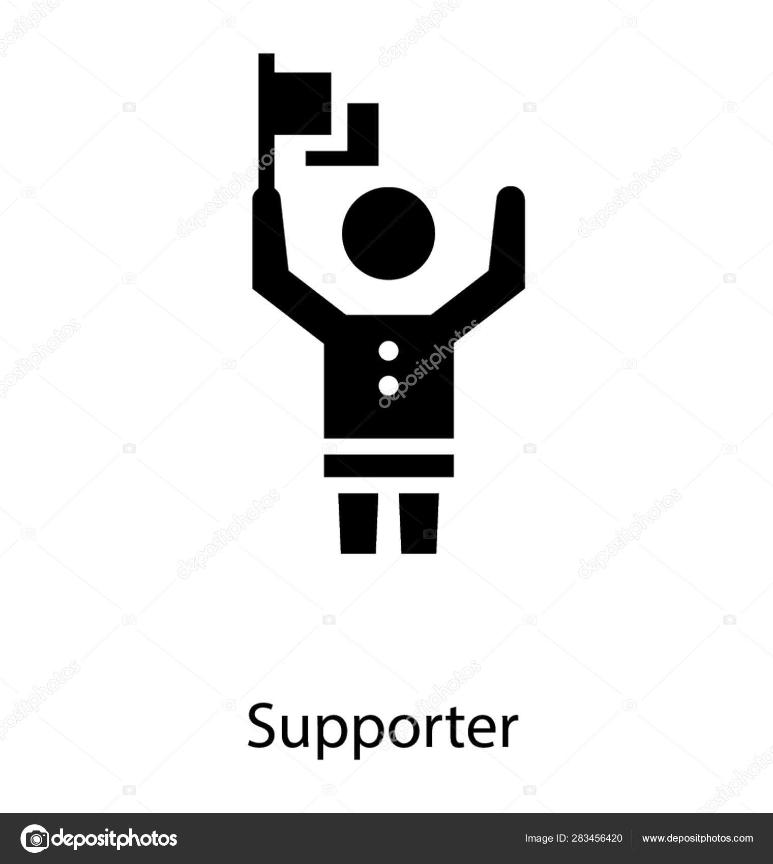 Supporter Icon Isolated White Background Stock Vector Image by ...