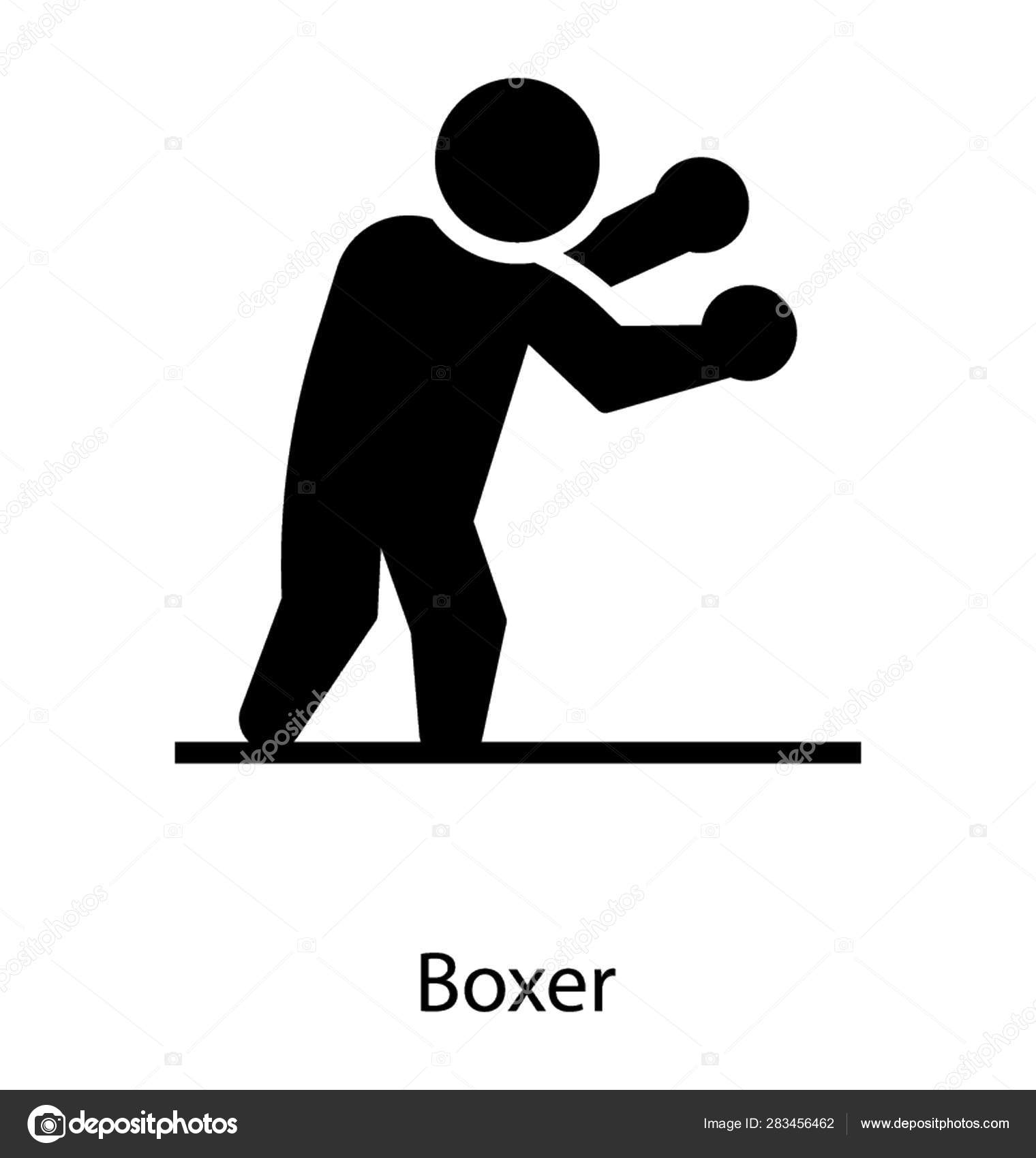 Punching Man Icon Solid Design Stock Vector Image by ©vectorspoint ...