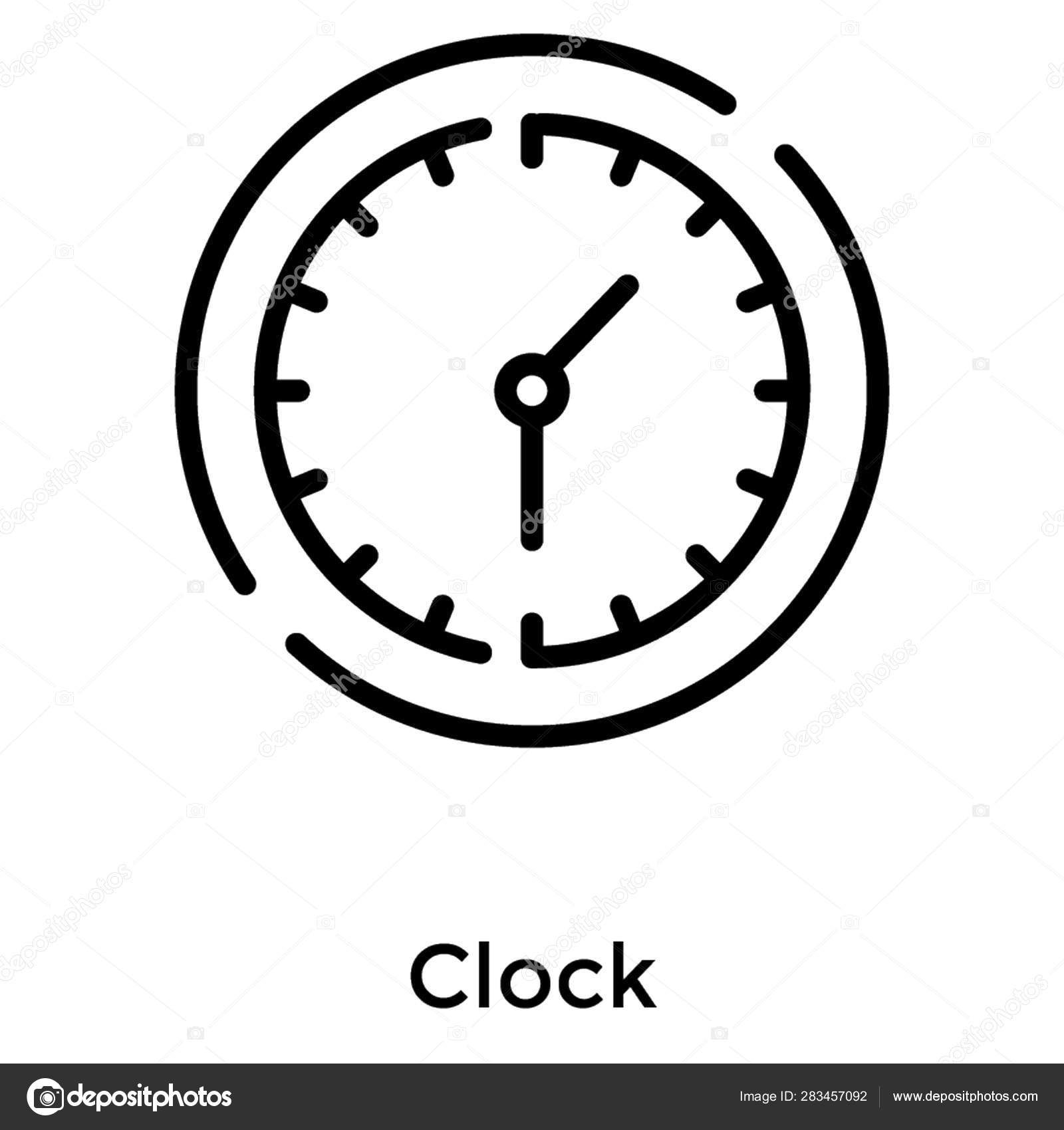 Analog Clock Icon Line Design Stock Vector Image by ©vectorspoint ...