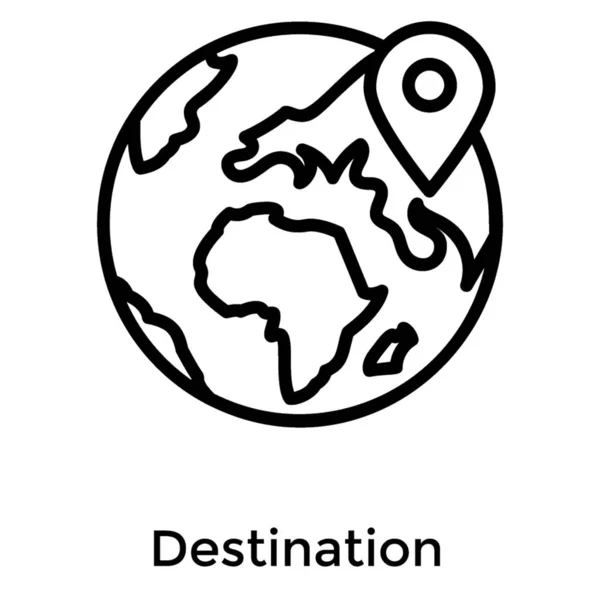Global Location Icon Line Vector Stock Vector by ©vectorspoint 244594254