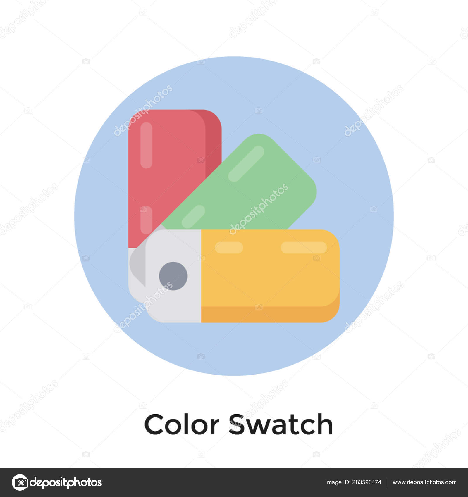Color Swatches Flat Vector Isolated White Background Stock Vector Image ...