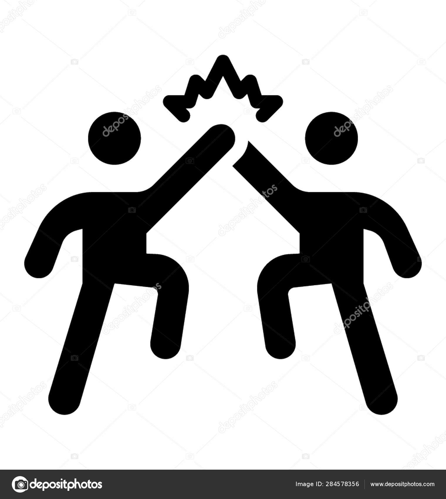 Icon Fighting Isolated White Background Filled Vector Stock Vector by ...