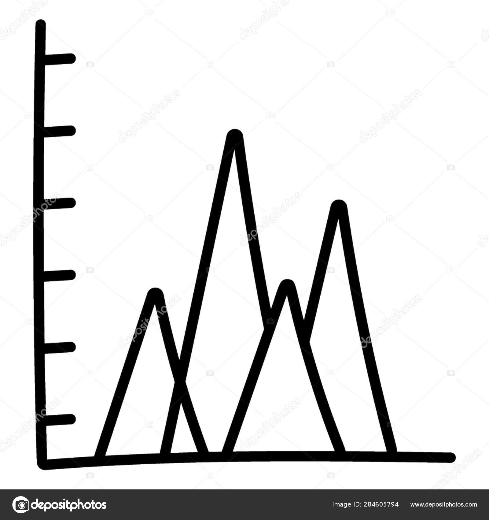 Mountain Chart Icon Line Design Stock Vector by ©vectorspoint 284605794