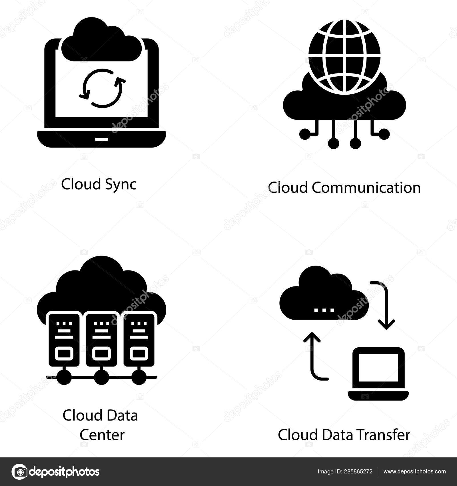 Here Set Cloud Computing Vectors Having Exhilarating Visuals Thats ...