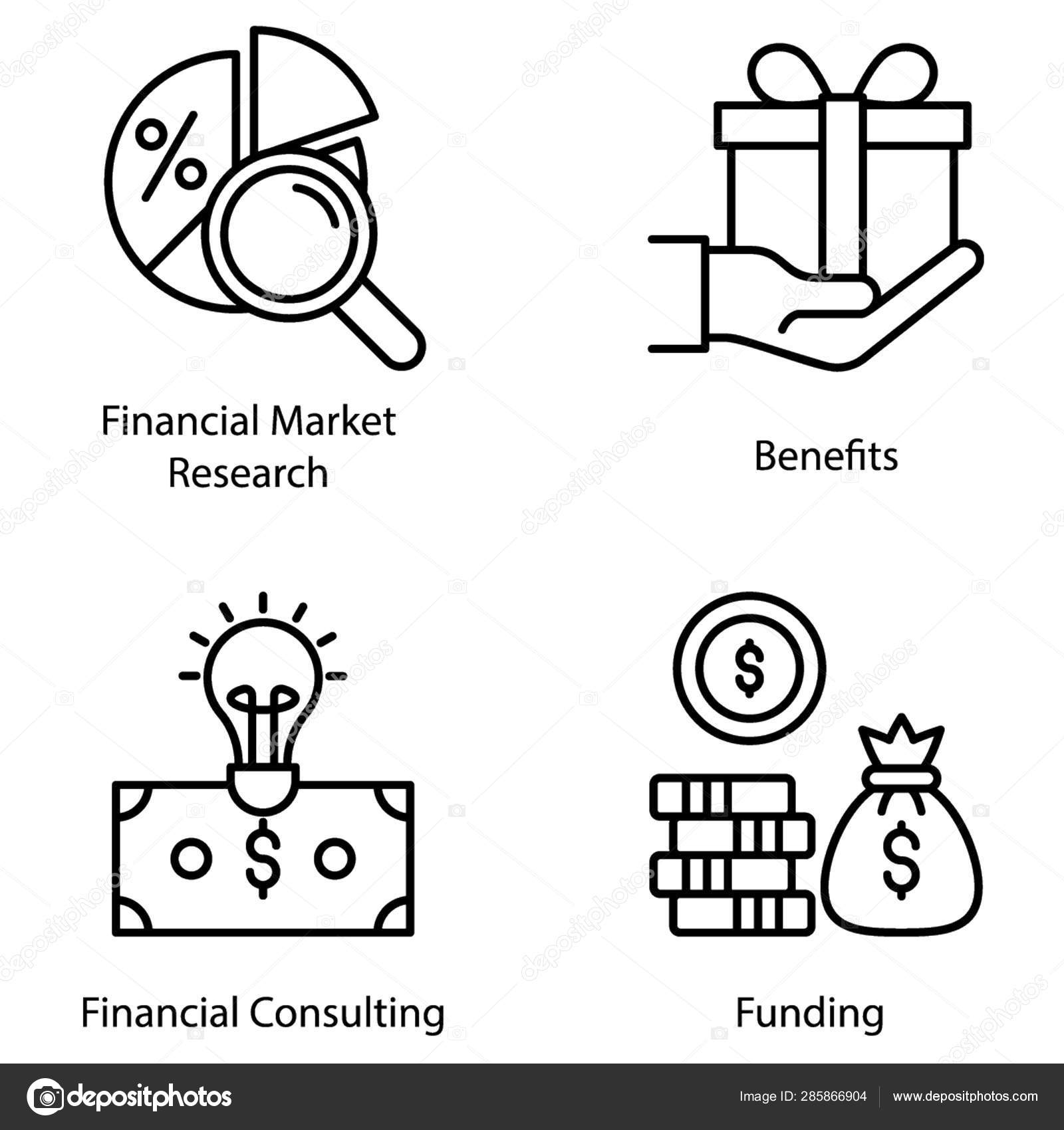 Financial Line Icons Pack Having Line Icons Editable Form Grab Stock ...