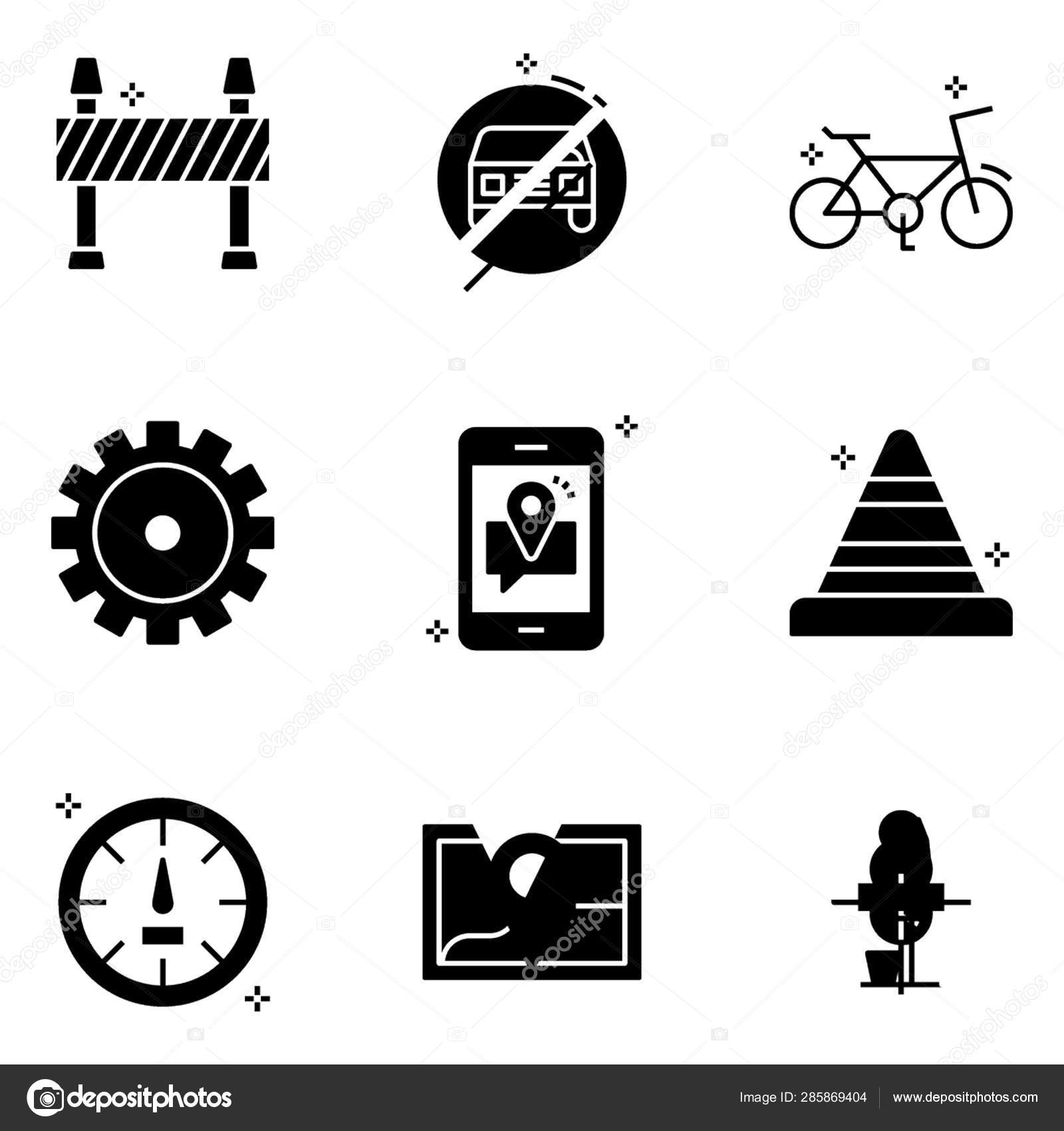 Traffic Glyph Vectors Pack Here Your Upcoming Design Project Editable ...