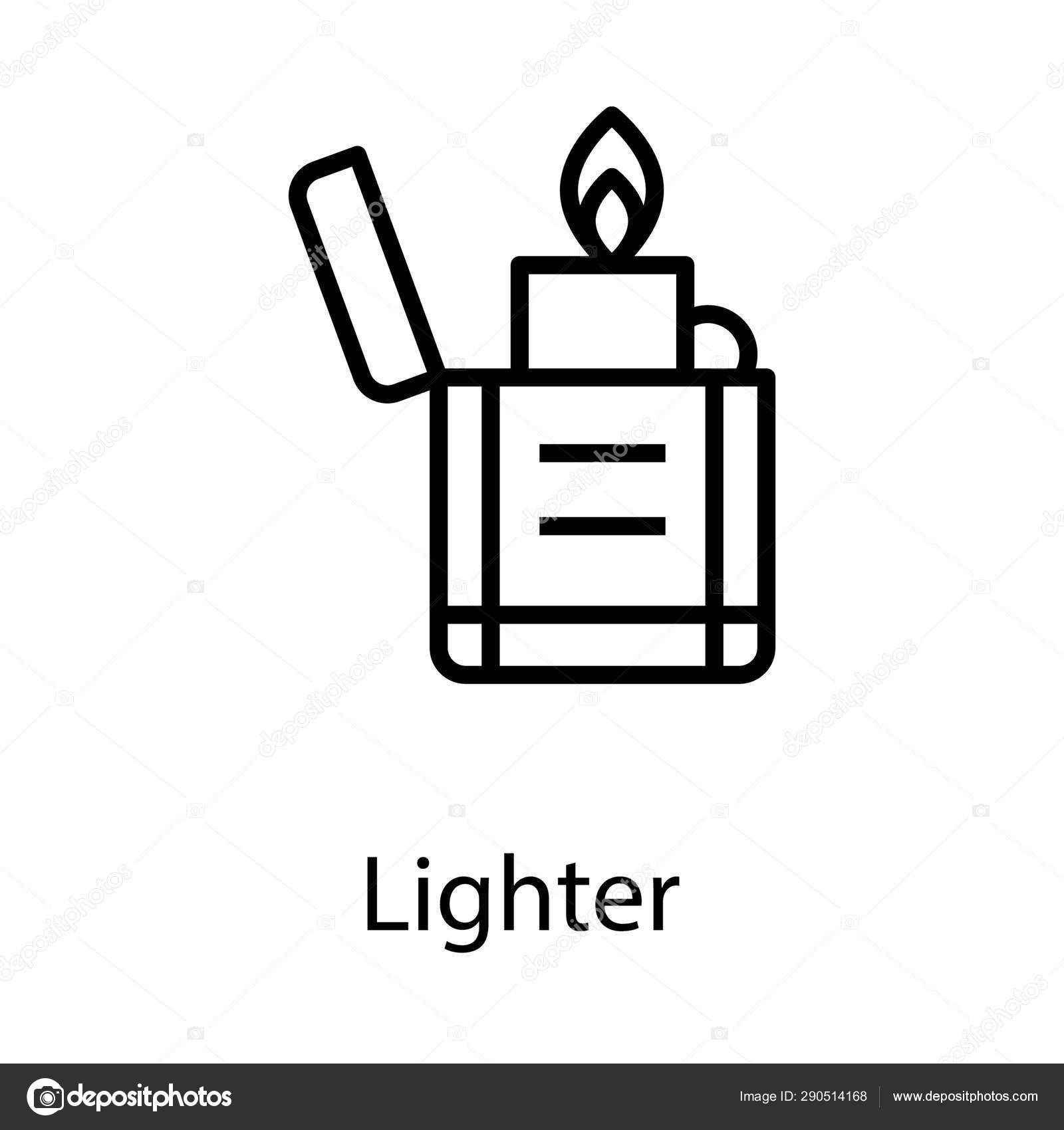 Cigarette Lighter Vector Line Design Stock Vector by ©vectorspoint ...