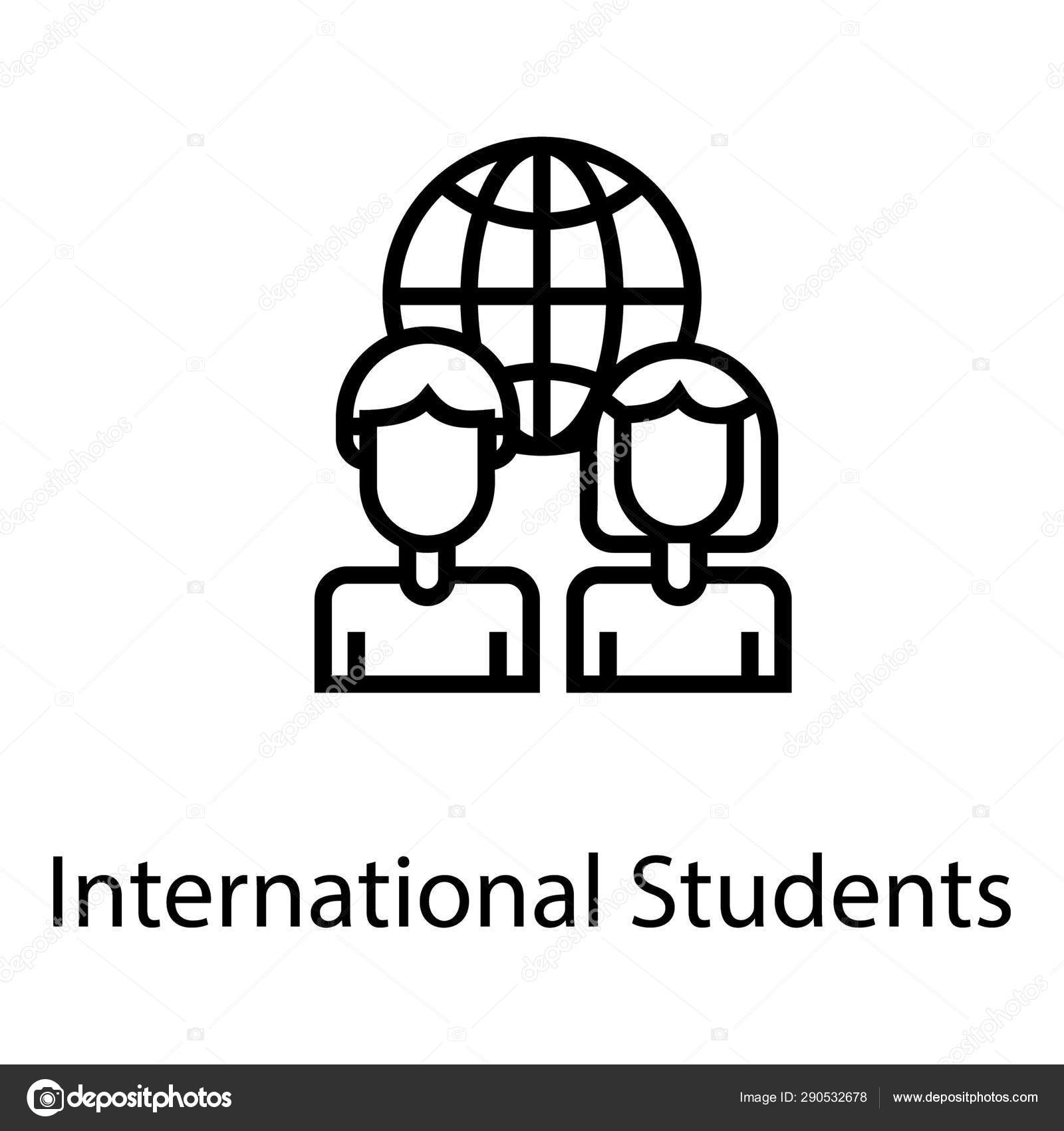 International Student Icon Line Design — Stock Vector © vectorspoint ...