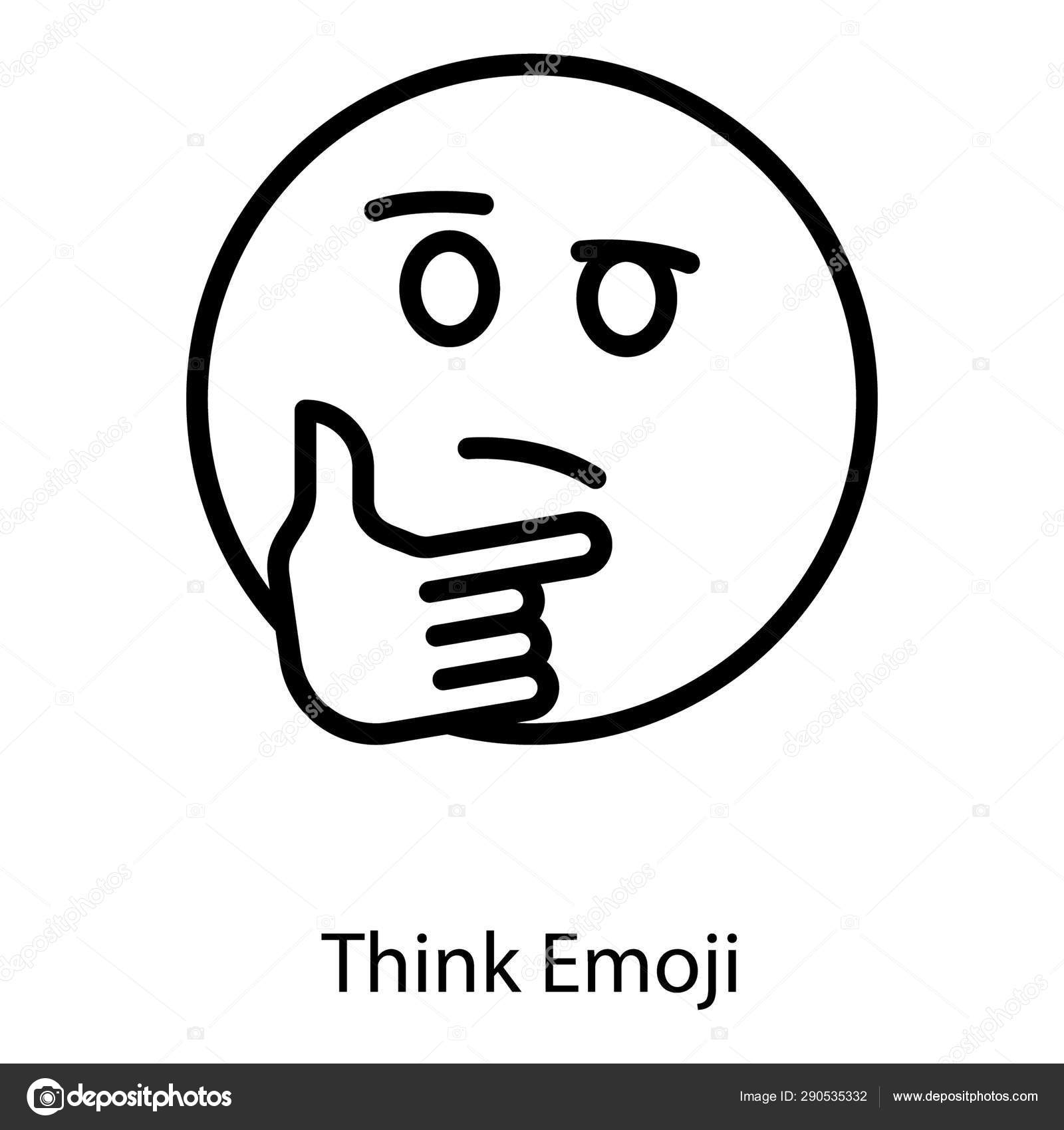 Thinking Smiley Black And White