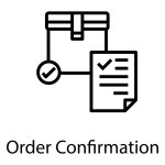 Order Confirmation Icon Solid Design Stock Vector by ©vectorspoint ...