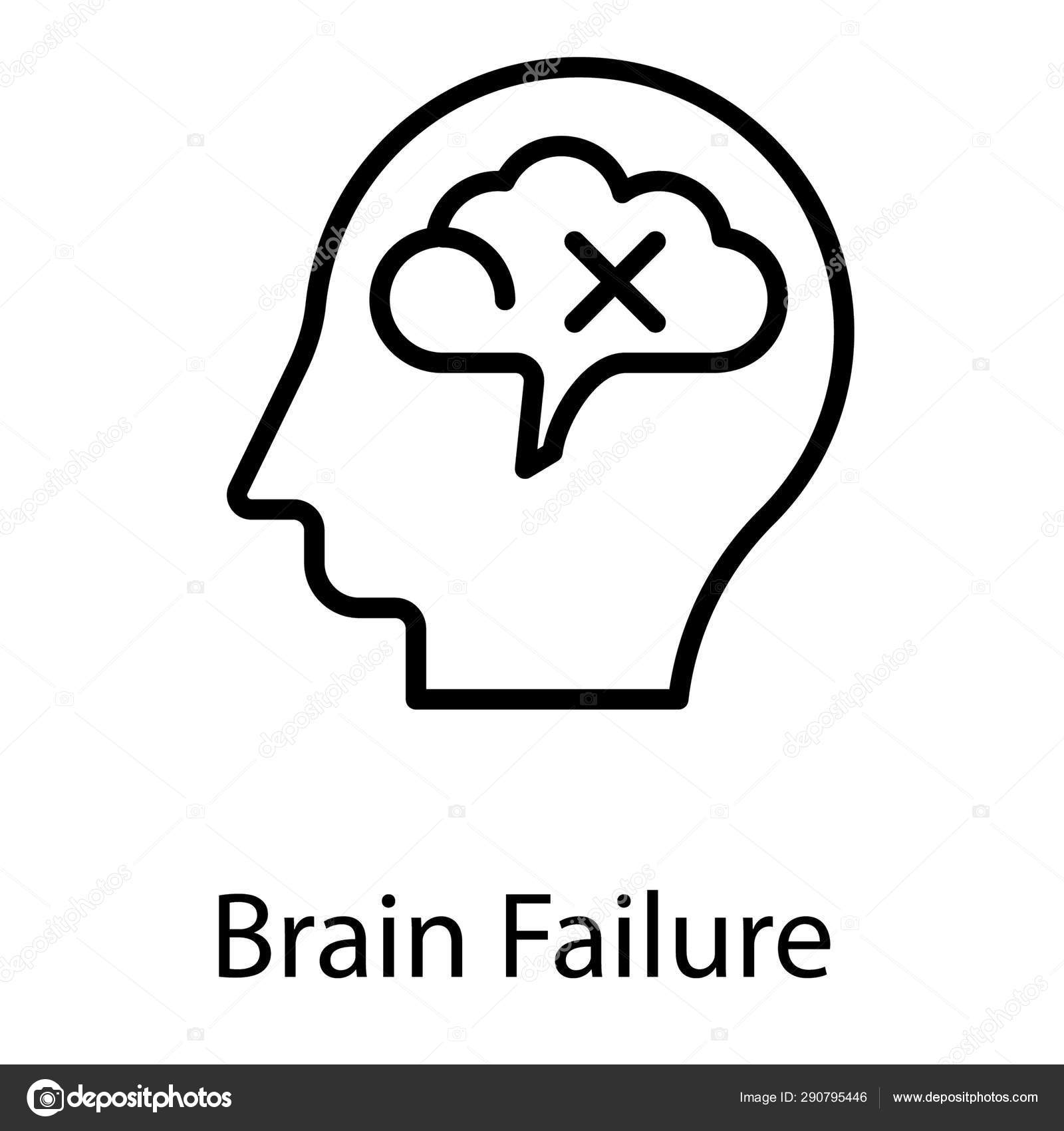 Icono Diseño Línea Falla Cerebral Vector de stock por ©vectorspoint ...