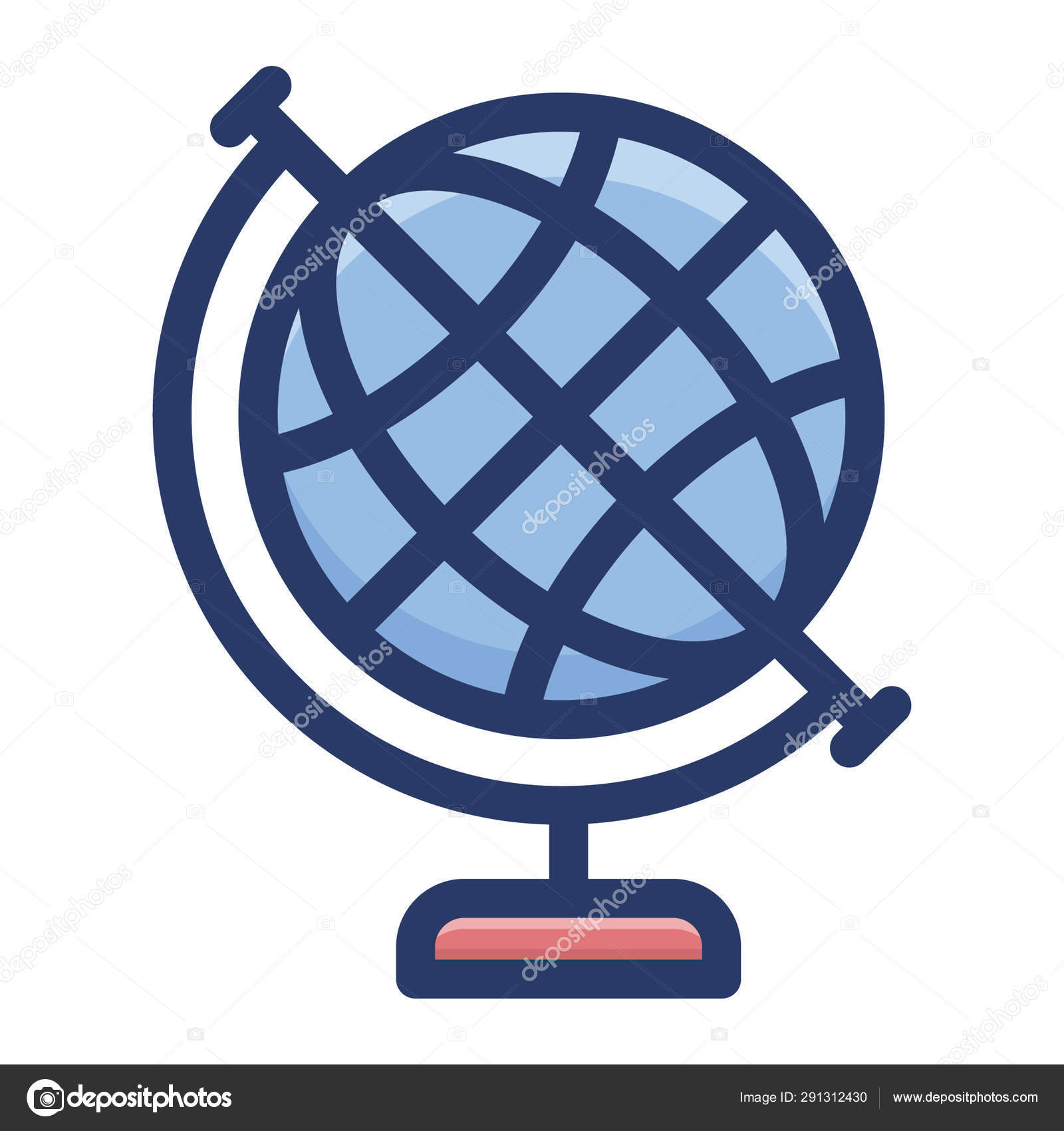 Solid Vector Table Globe Icon Stock Vector by ©vectorspoint 291312430