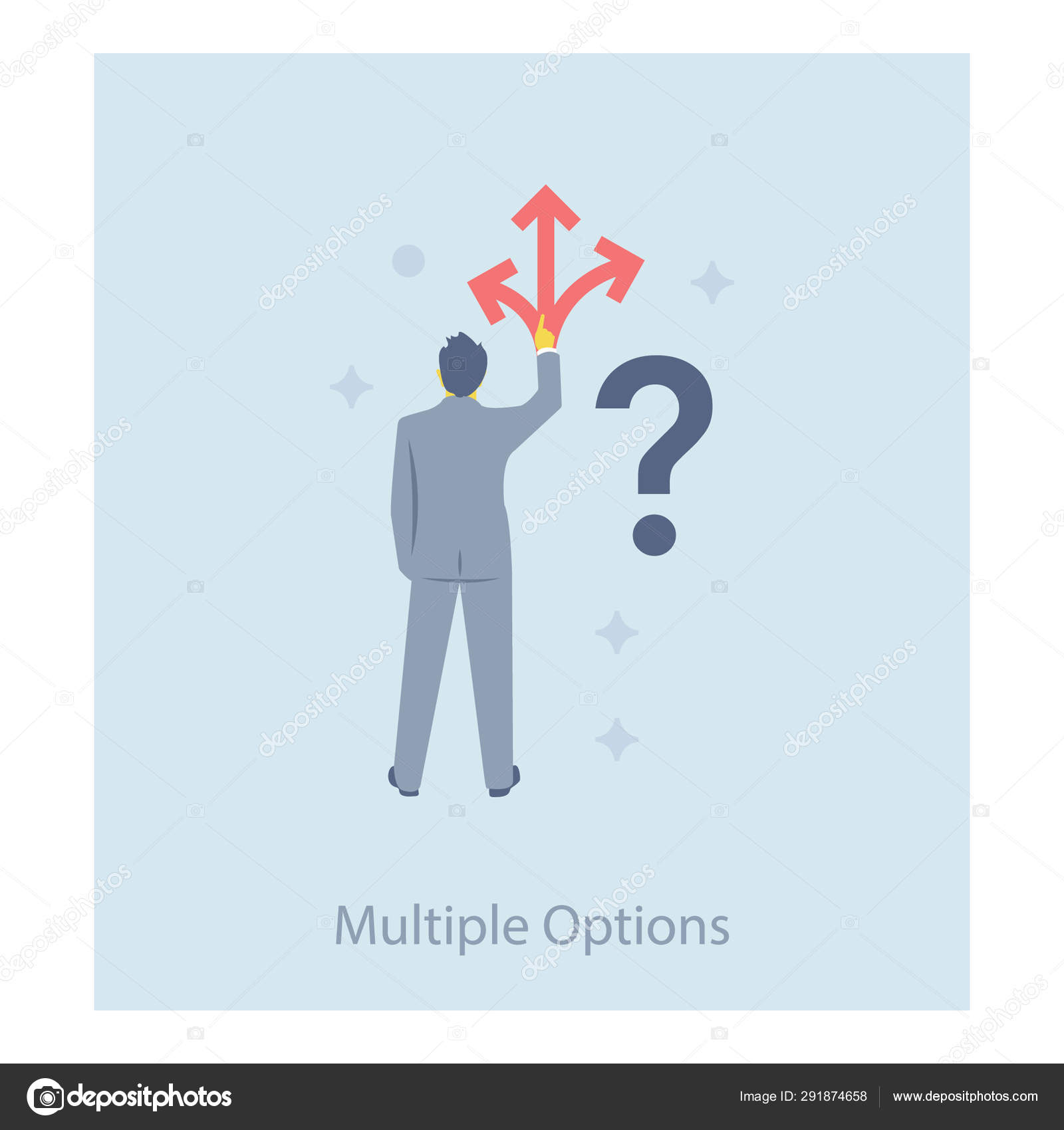 Humano Tener Múltiples Opciones Vector Vector de stock #291874658 de ...