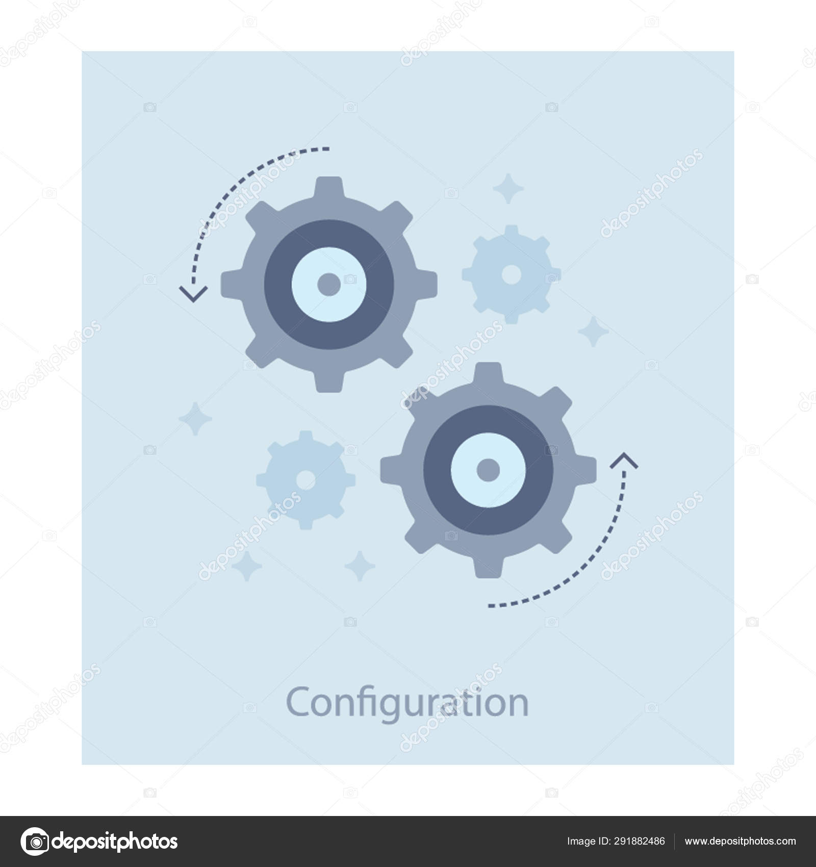 Flat Design Data Configuration Vector Stock Vector Image By ©vectorspoint 291882486