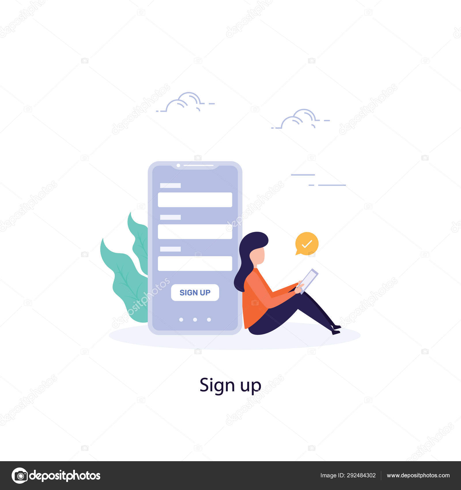 Sign Vector Flat Illustration Stock Vector by ©vectorspoint 292484302