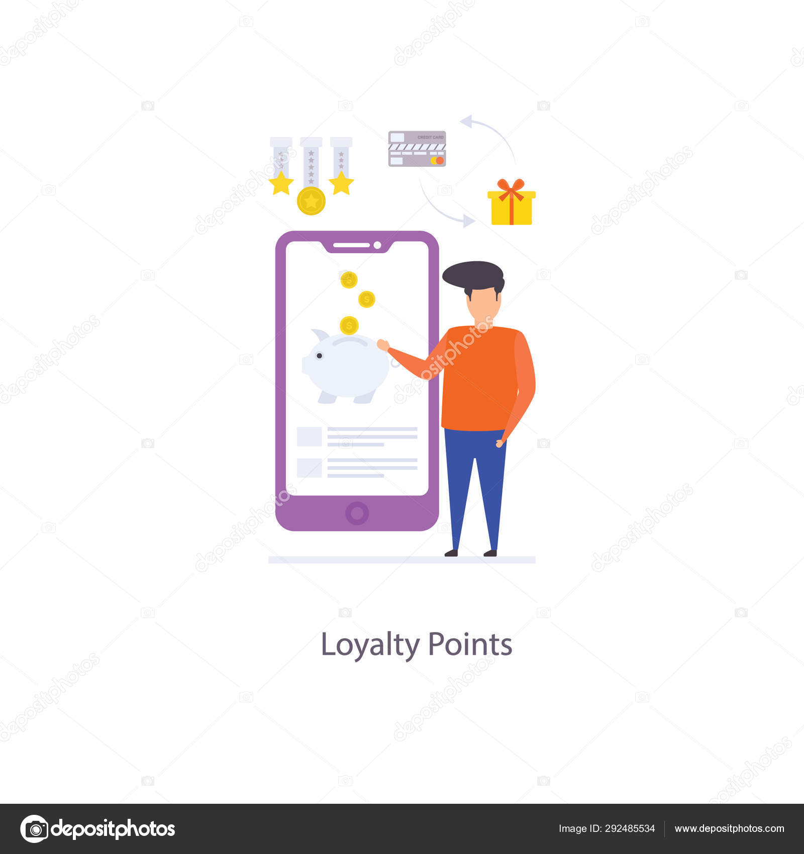 Loyalty Points Flat Vector Illustration Stock Vector by ©vectorspoint ...