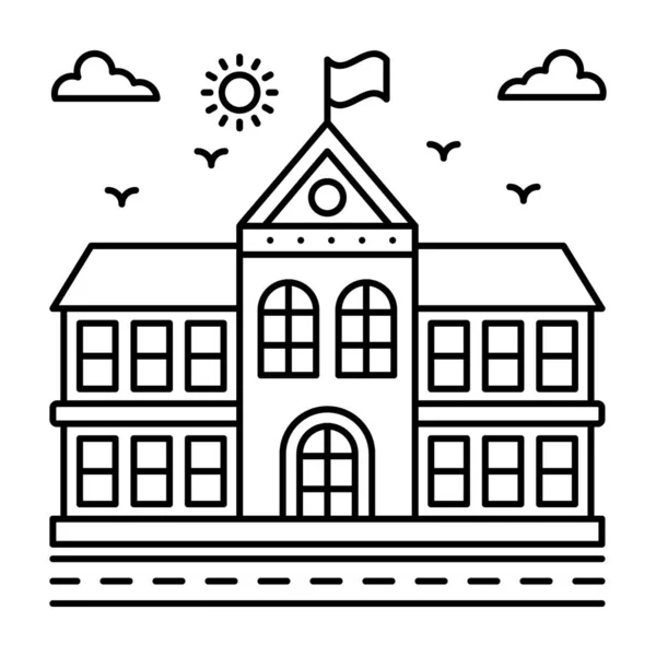 Vector Government Building Line Illustration ⬇ Vector Image by ...